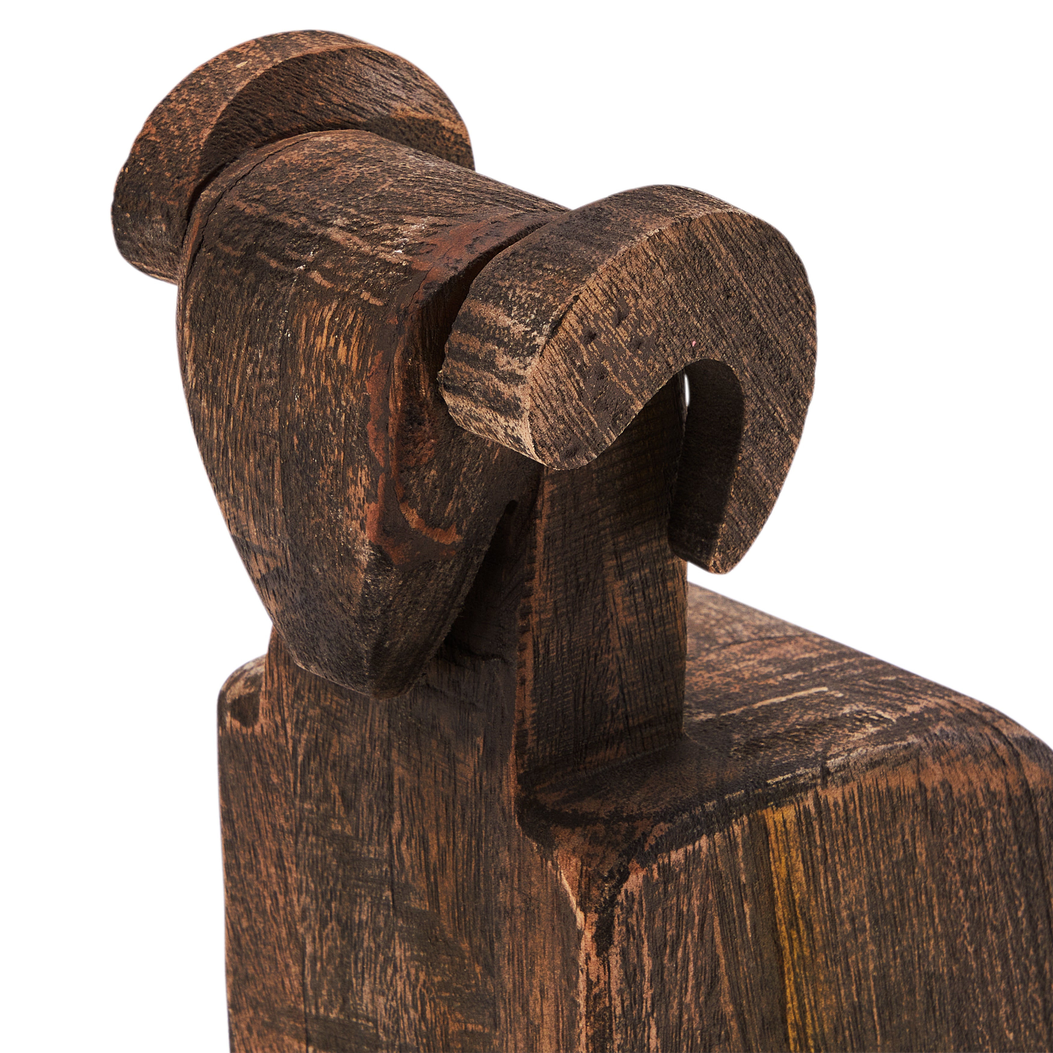Wood Dark Ram Table Sculpture (A+D) - Gil & Roy Props
