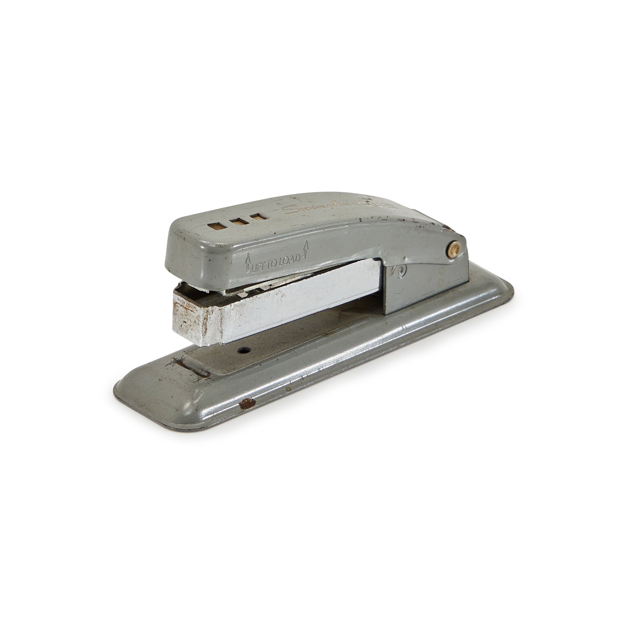 Grey Vintage Rustic Metal Stapler - Gil & Roy Props