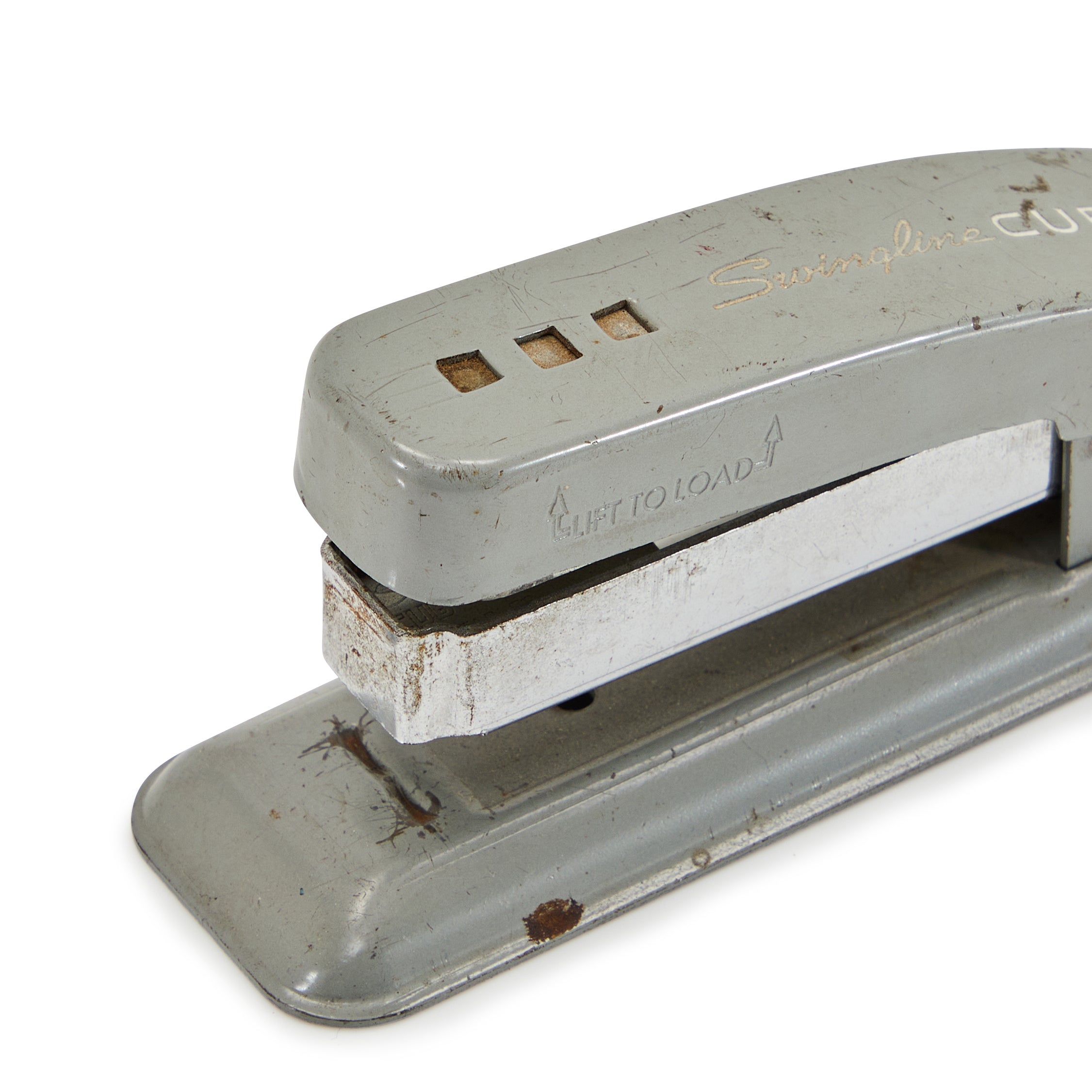 Grey Vintage Rustic Metal Stapler - Gil & Roy Props