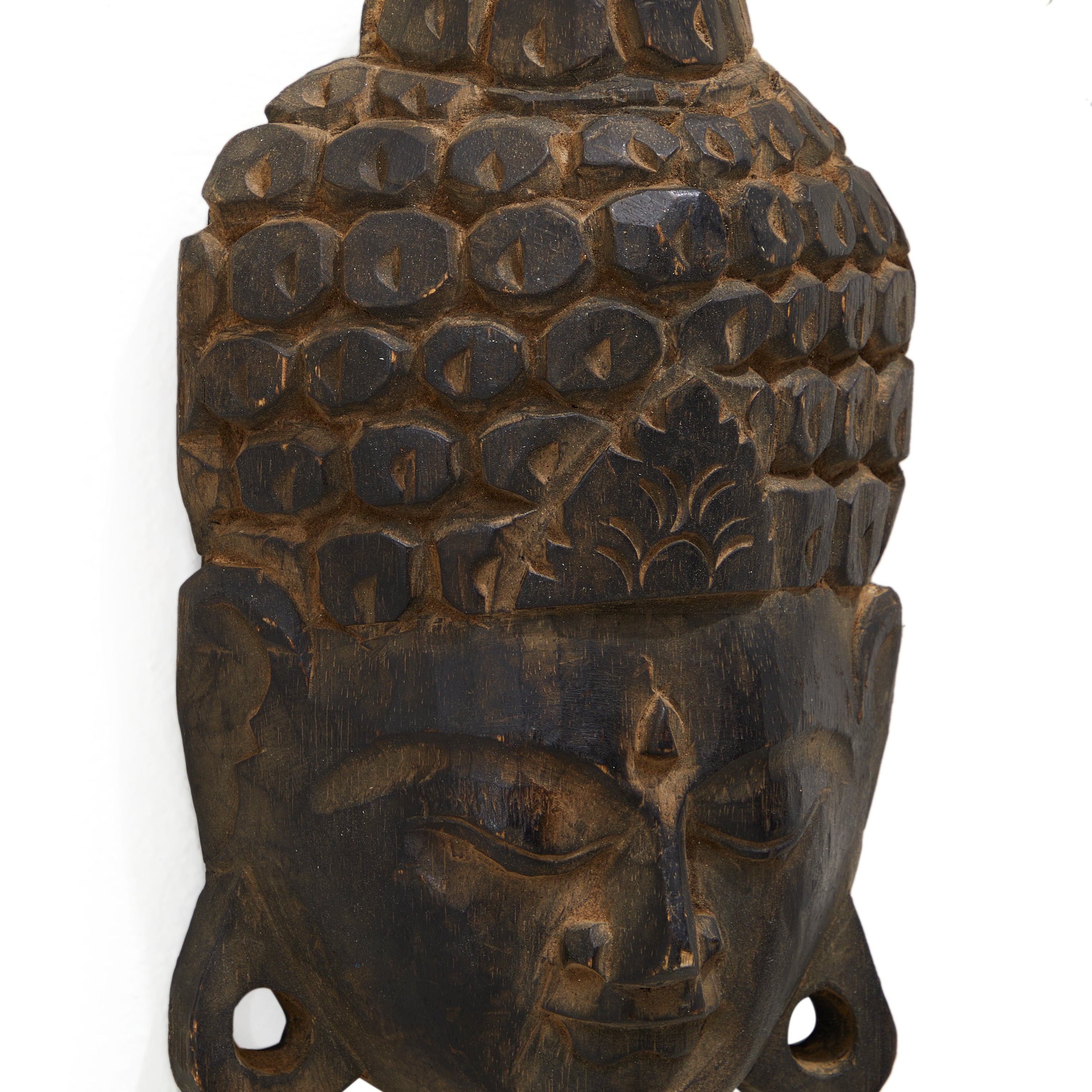 Wood Buddha Mask with Forehead Triangle (A+D) - Gil & Roy Props