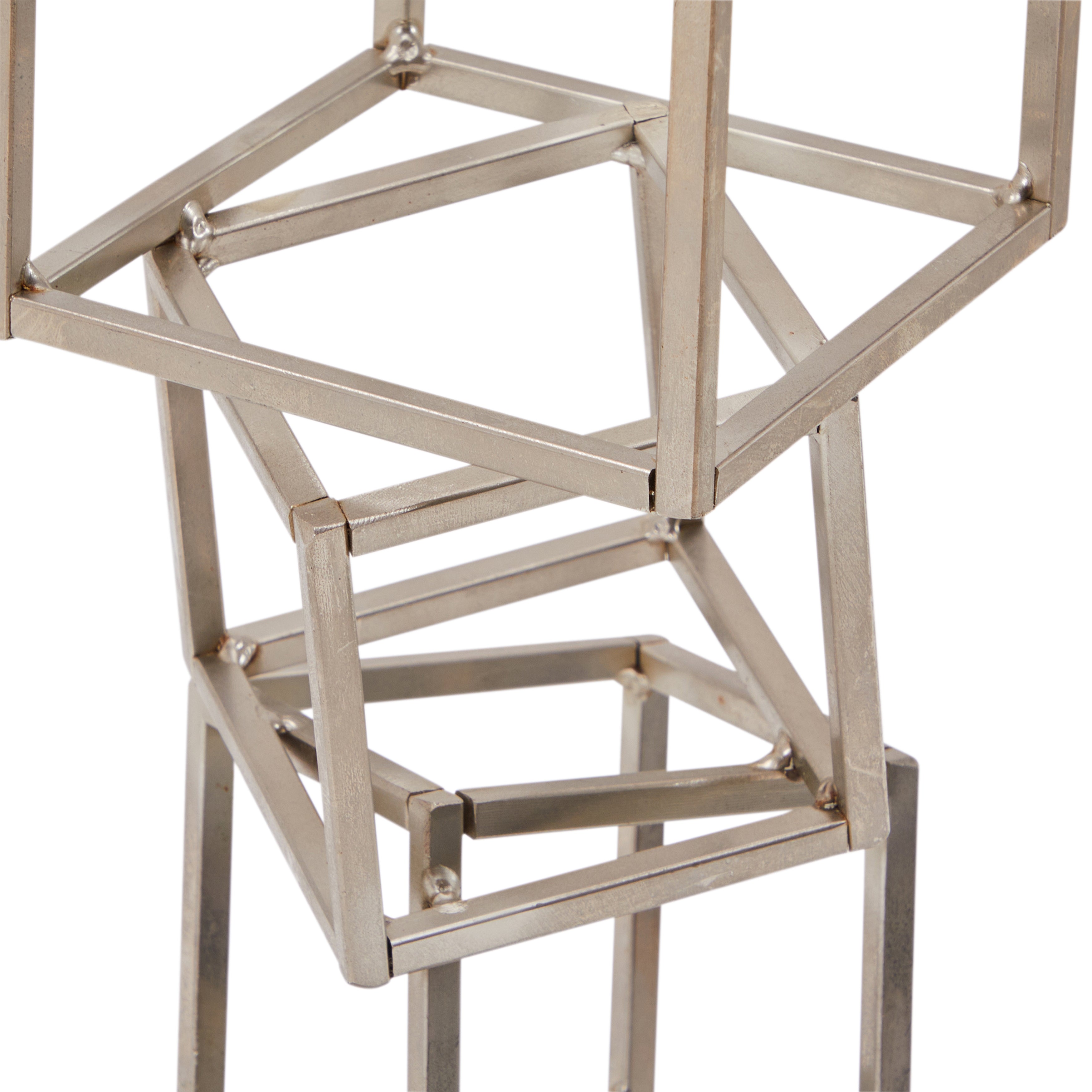 Steel Toppling Cube Stack Sculpture (A+D) - Gil & Roy Props