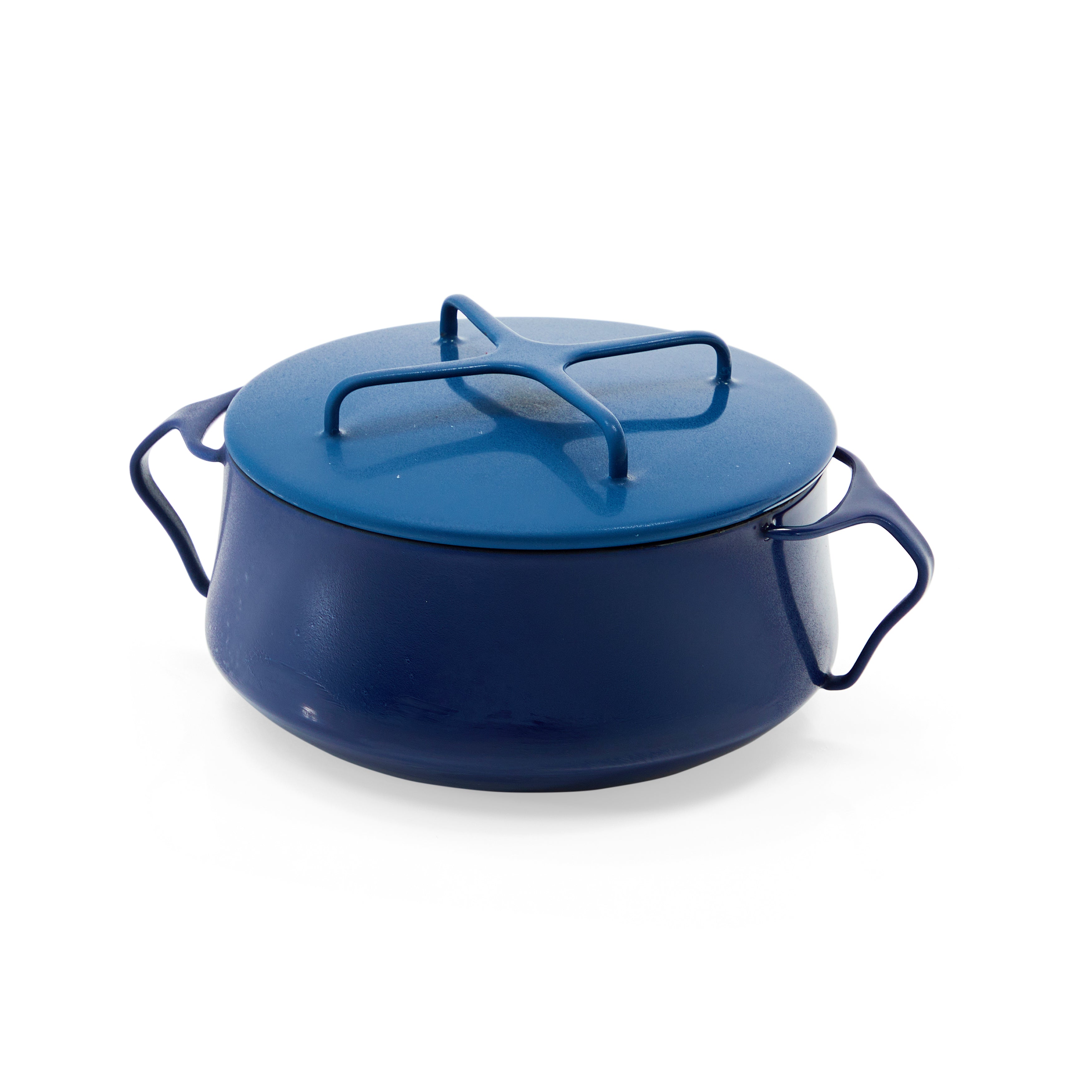 Blue Metal Danish Pot - Gil & Roy Props