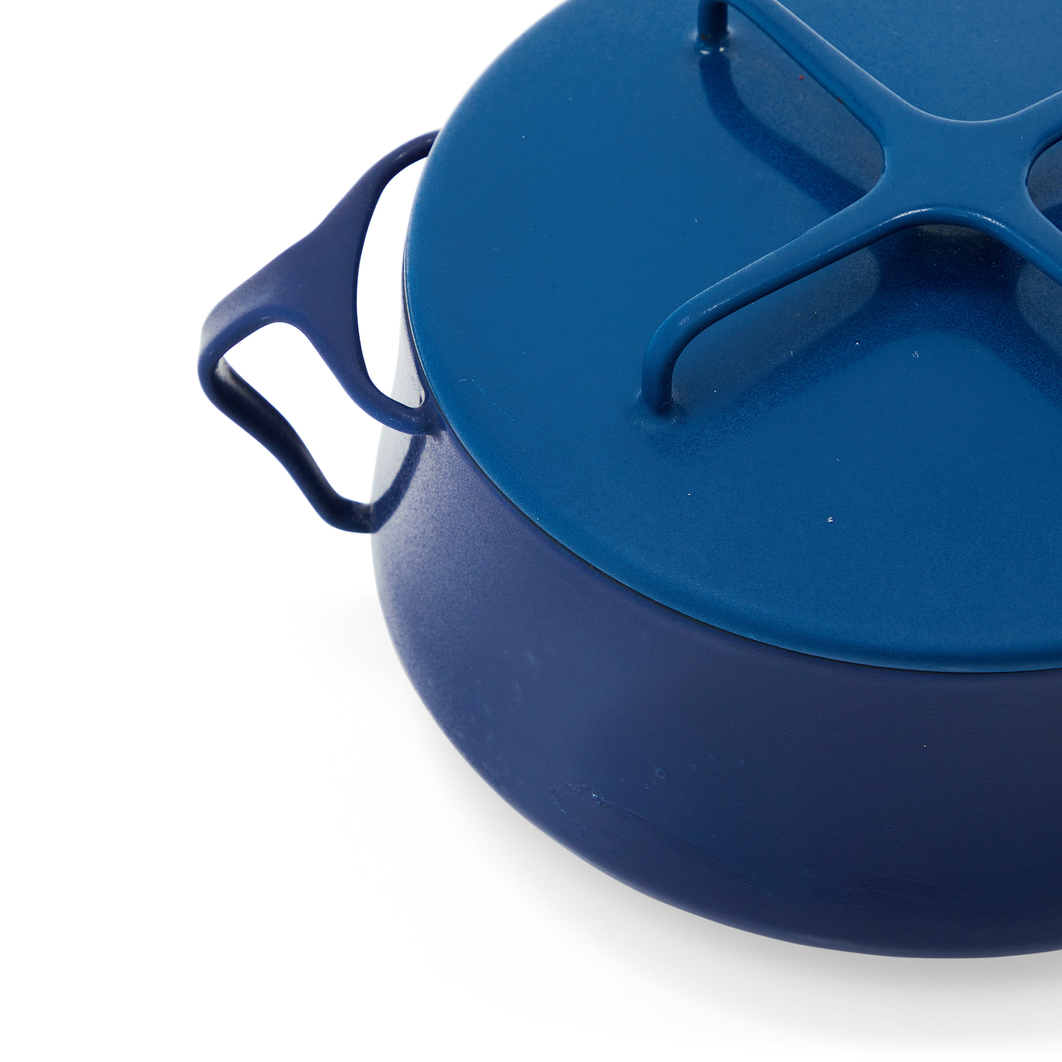 Blue Metal Danish Pot - Gil & Roy Props