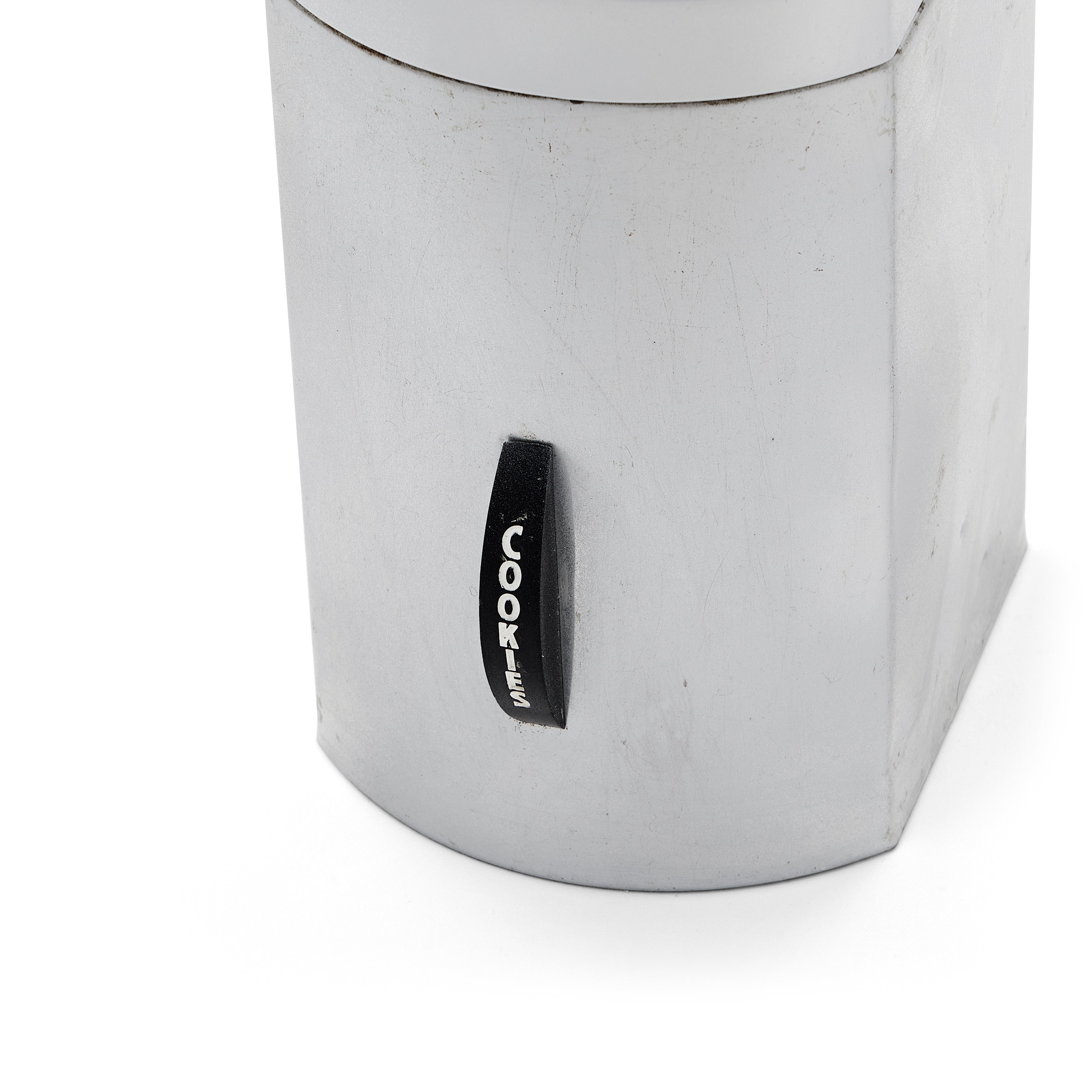 Silver Vintage Kitchen Cookies Tin - Gil & Roy Props