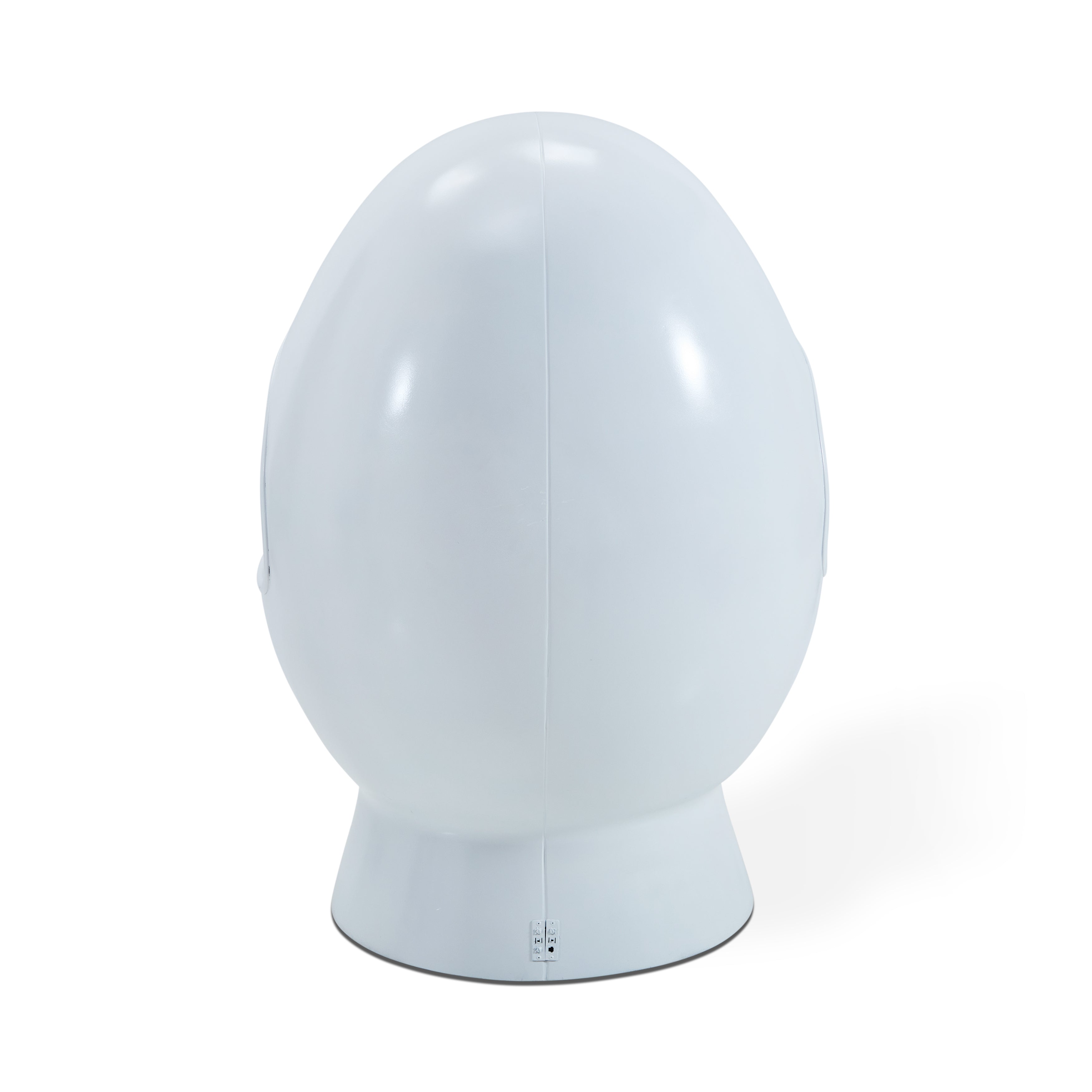 White & Blue Speaker Egg Chair - Gil & Roy Props