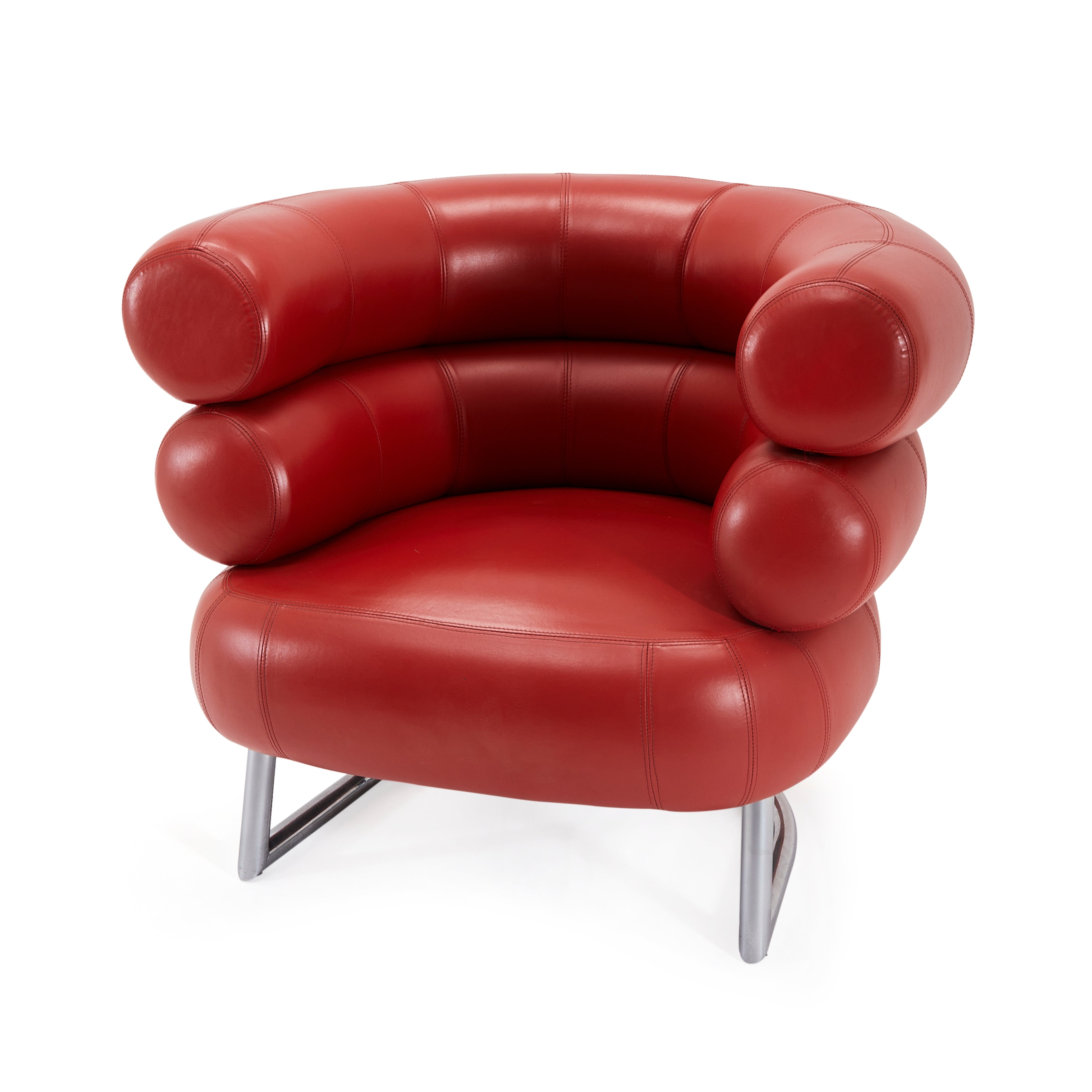 Red Eileen Gray Bibendum Chair - Gil & Roy Props