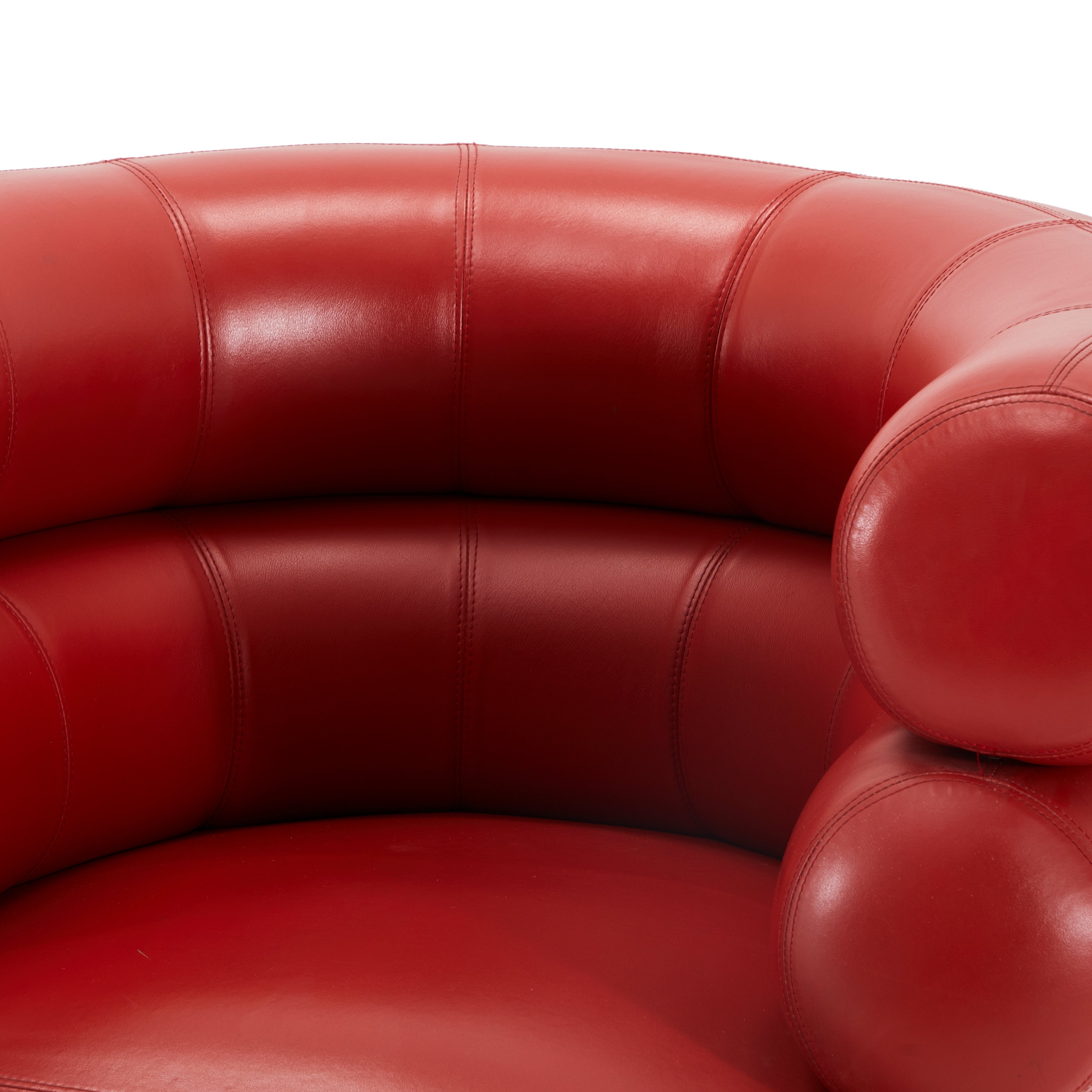 Red Eileen Gray Bibendum Chair - Gil & Roy Props