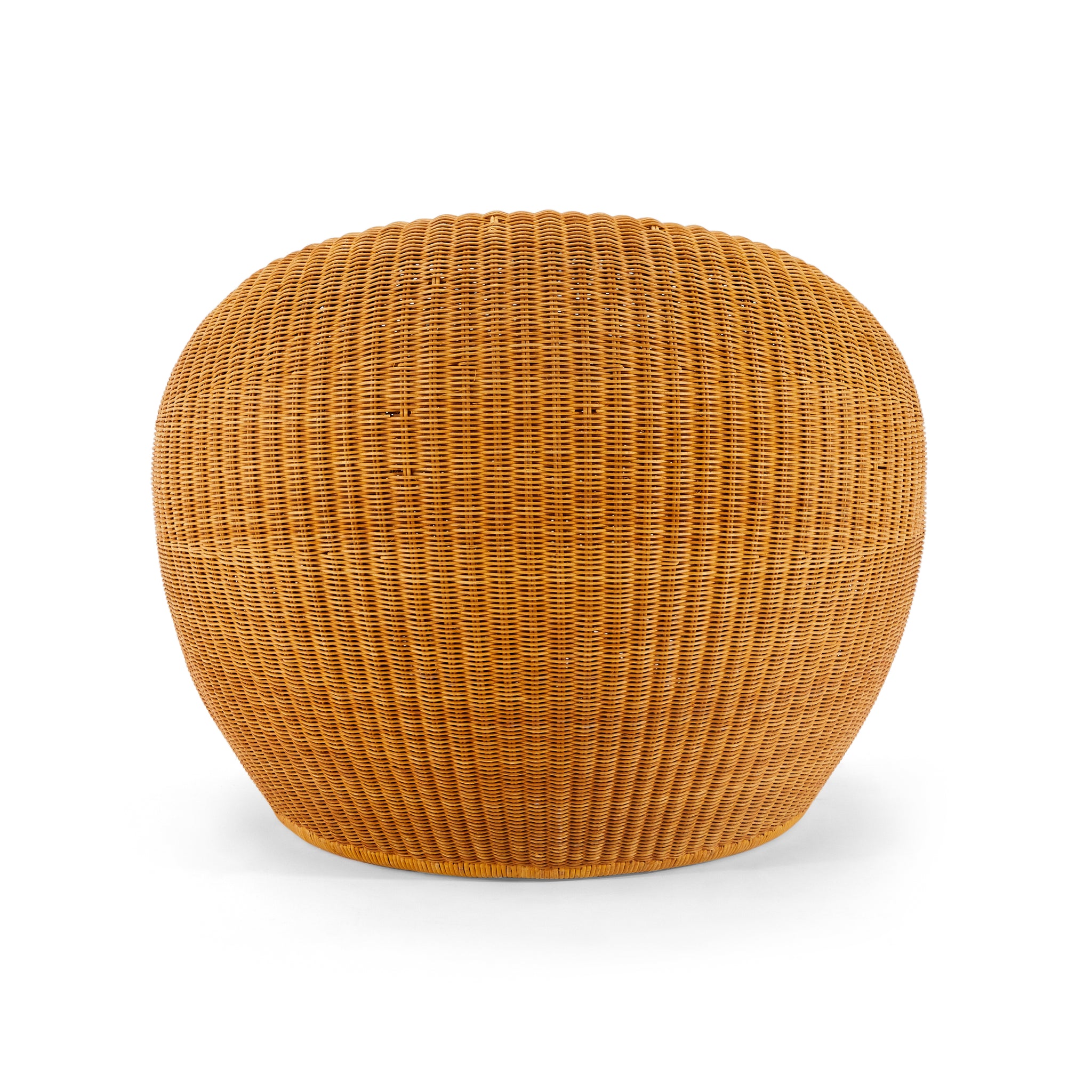 Wicker Modern Round Palla Barrel Outdoor Lounge Chair - Gil & Roy Props