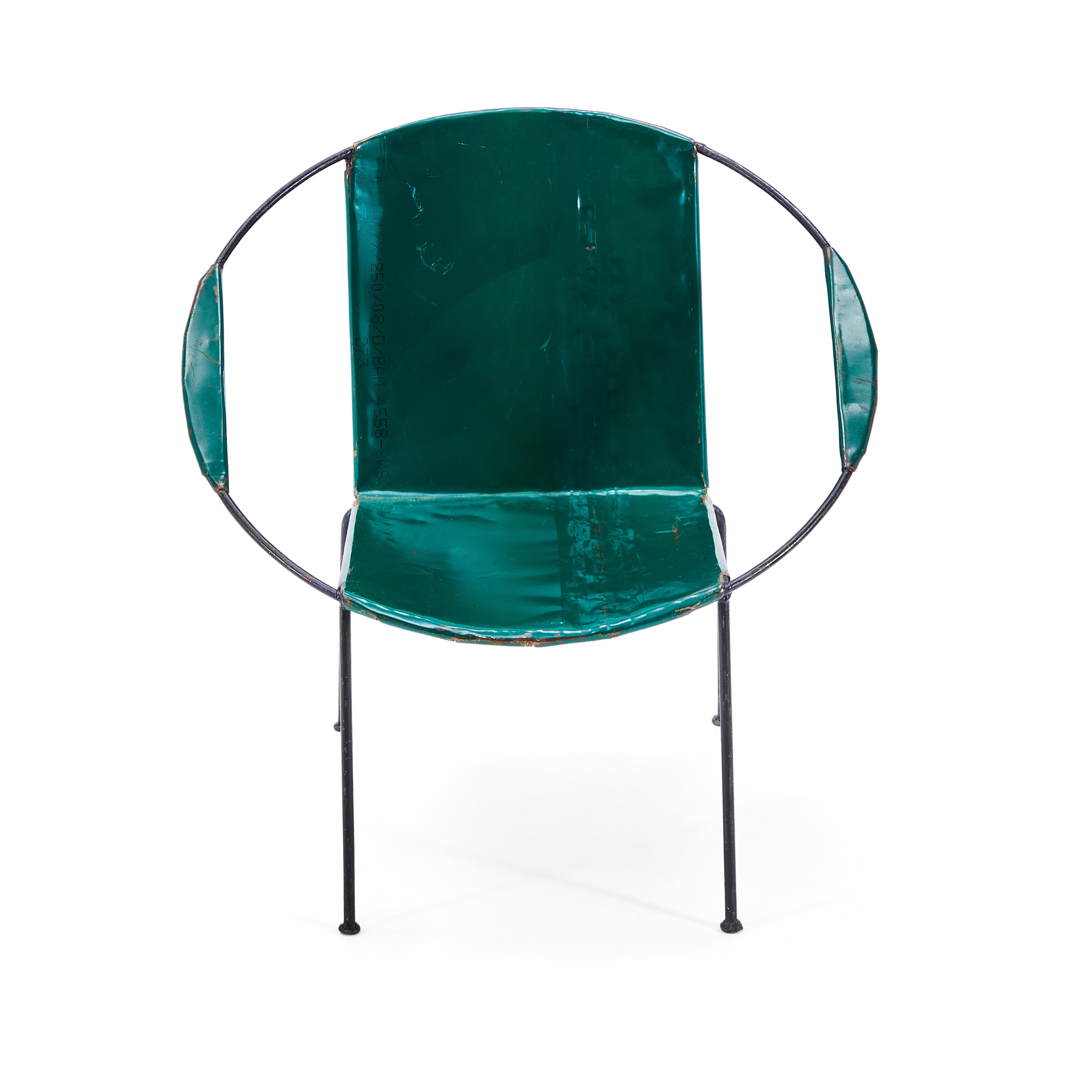 Green Metal Modern Ring Chair - Gil & Roy Props
