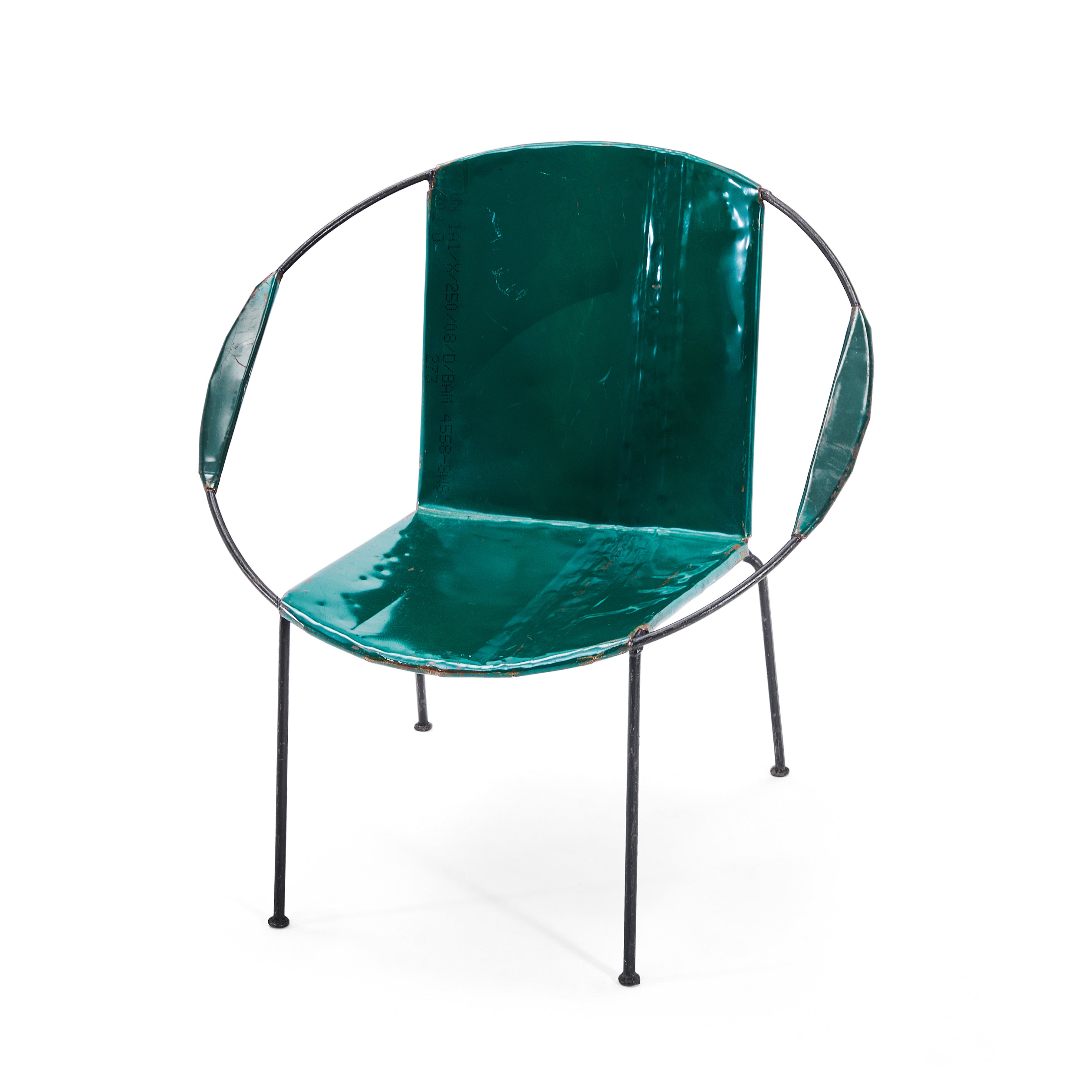 Green Metal Modern Ring Chair - Gil & Roy Props