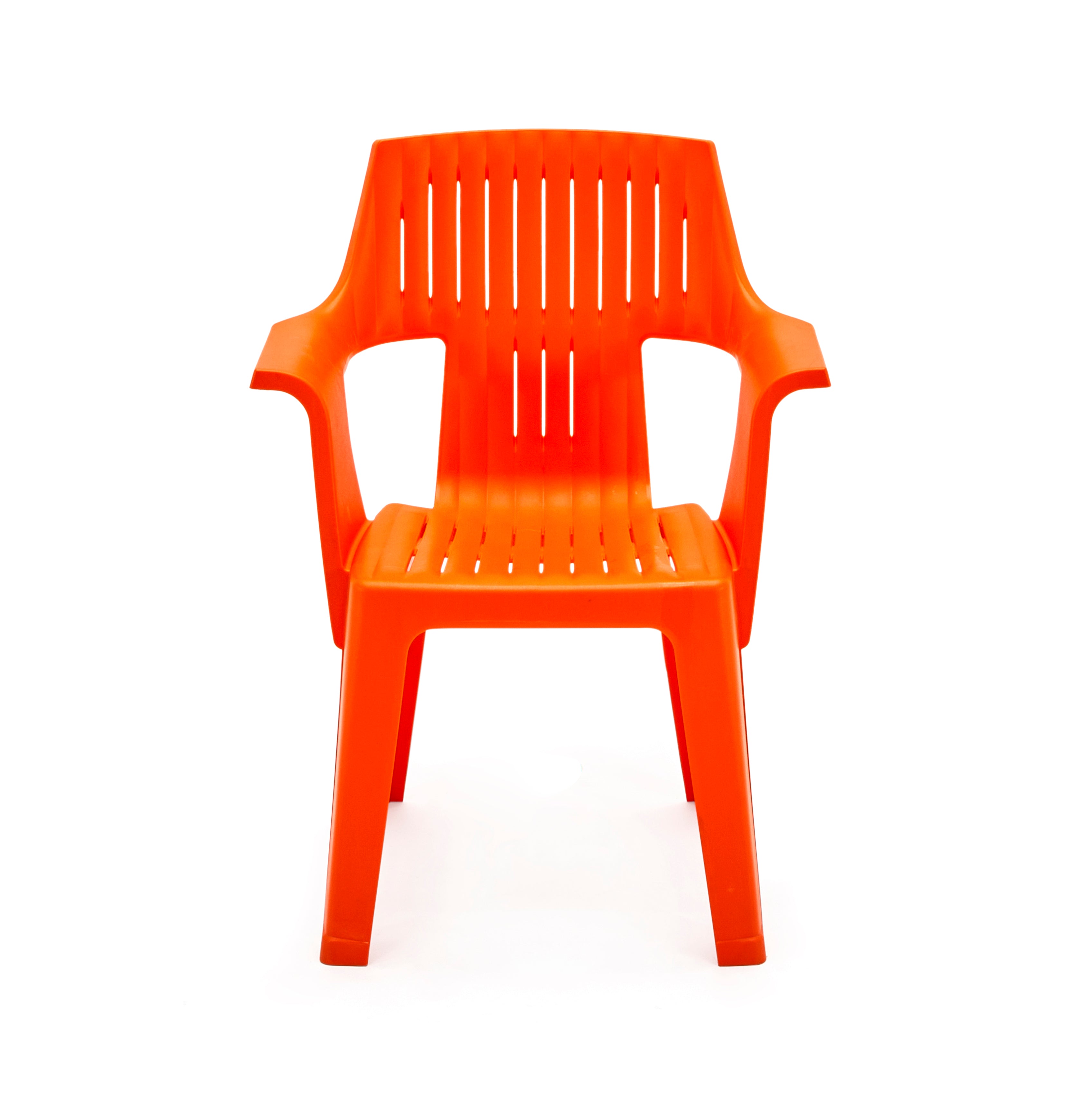 Orange Plastic Outdoor Chair - Gil & Roy Props