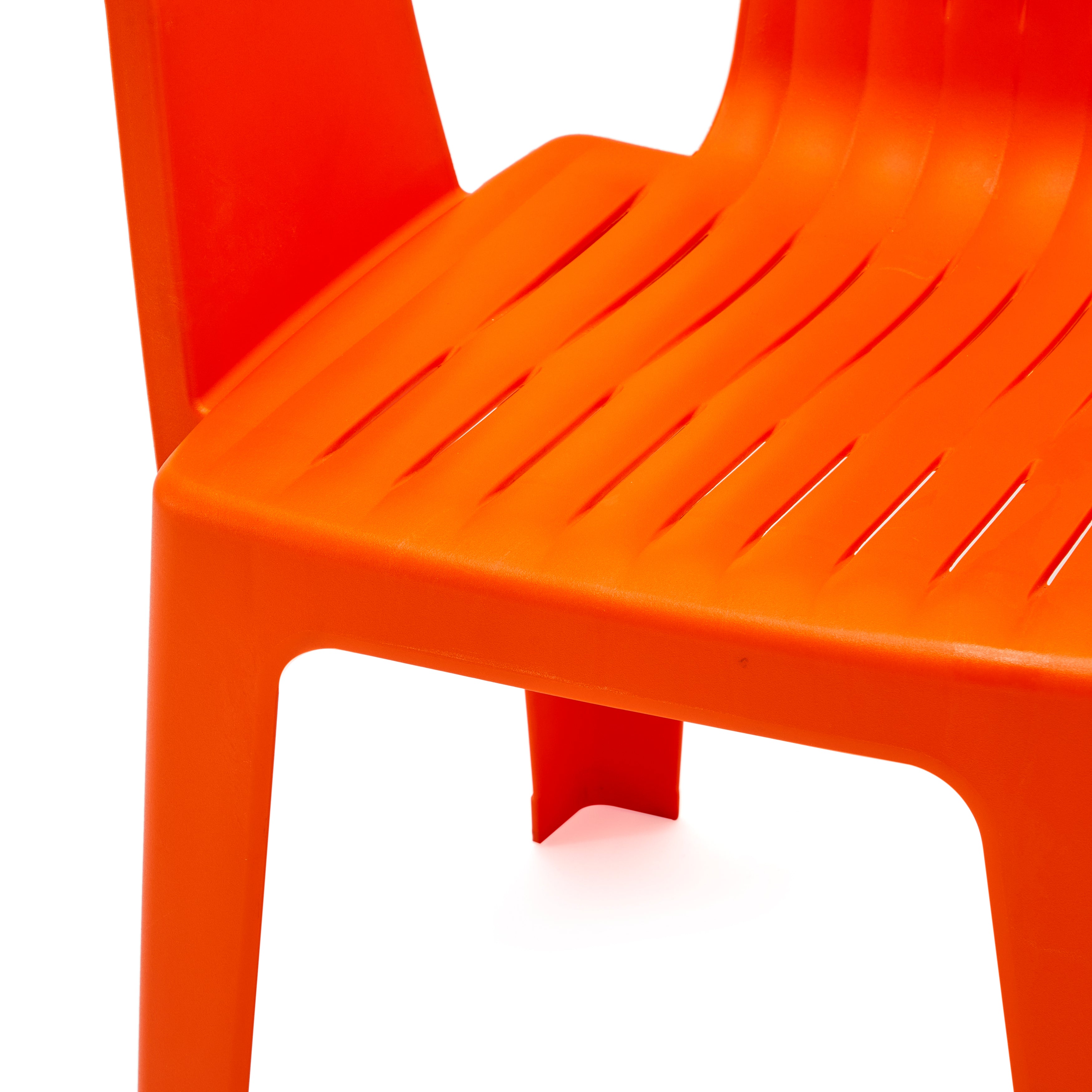Orange Plastic Outdoor Chair - Gil & Roy Props