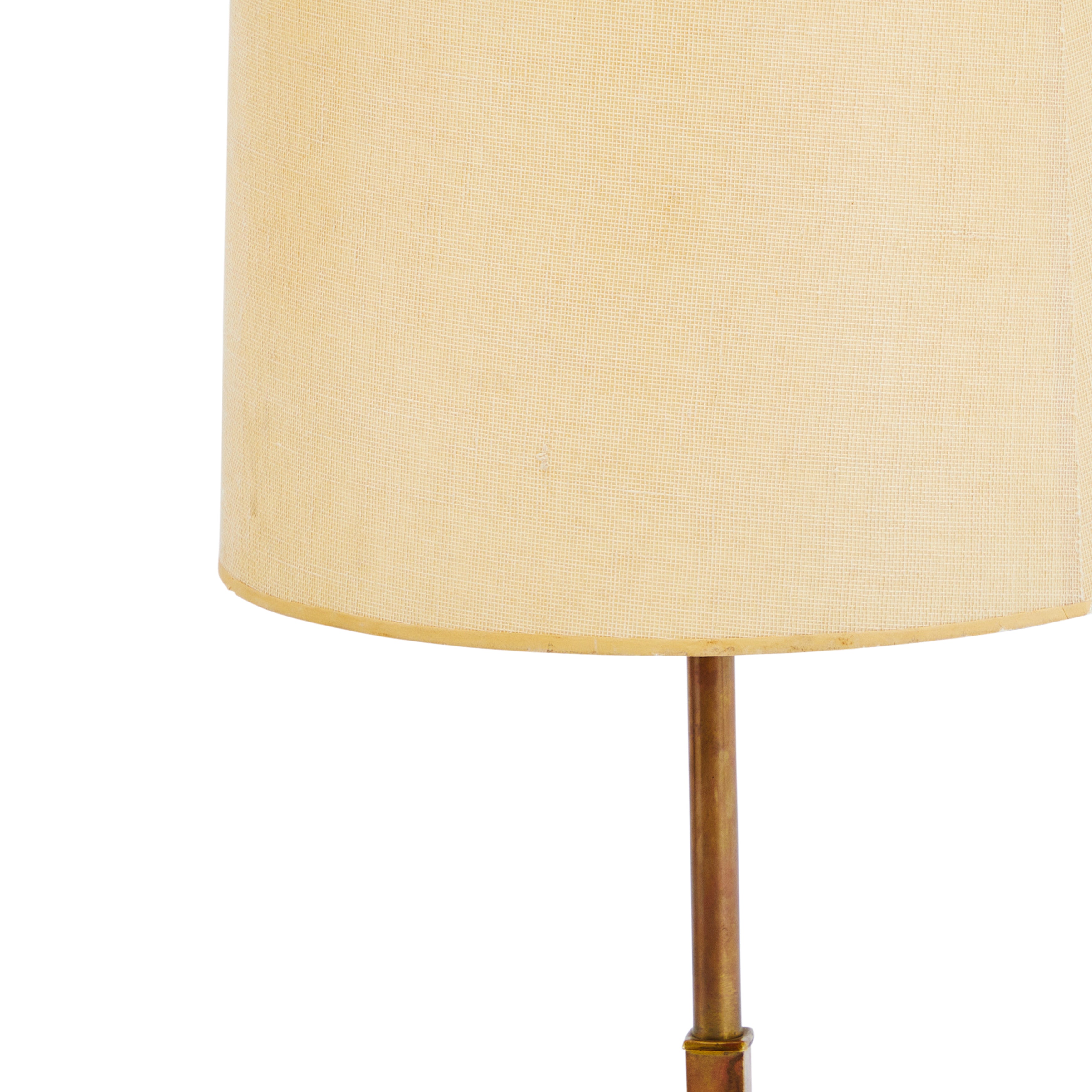 Wood & Brass Floor Lamp & Ashtray Side Table - Gil & Roy Props