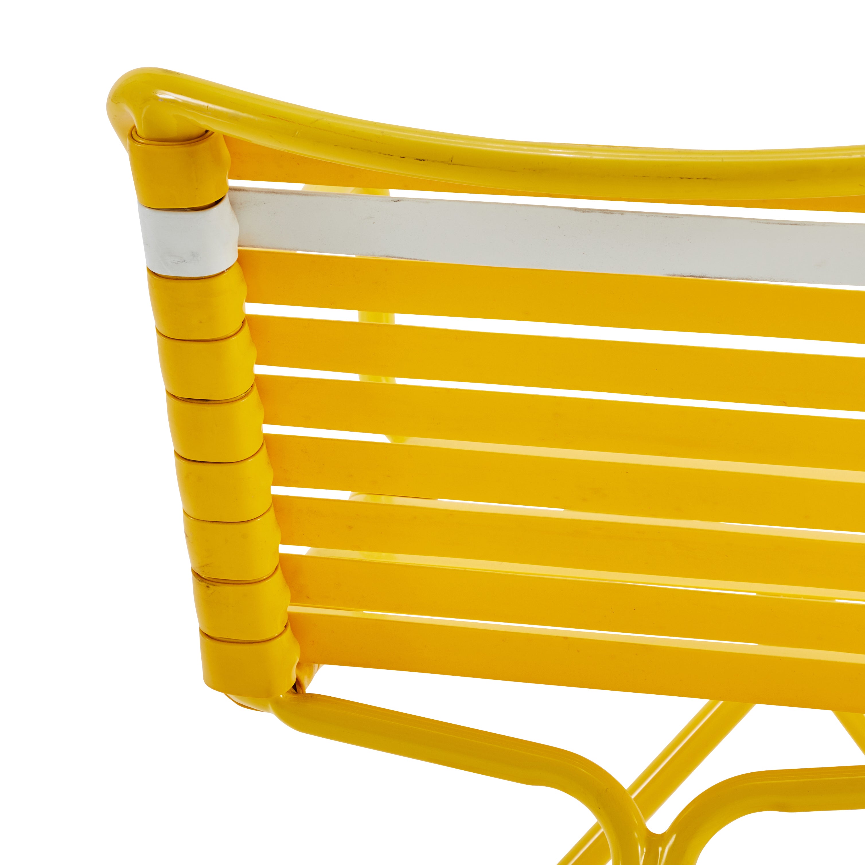 Yellow Vinyl Cord Outdoor Arm Chair - Gil & Roy Props