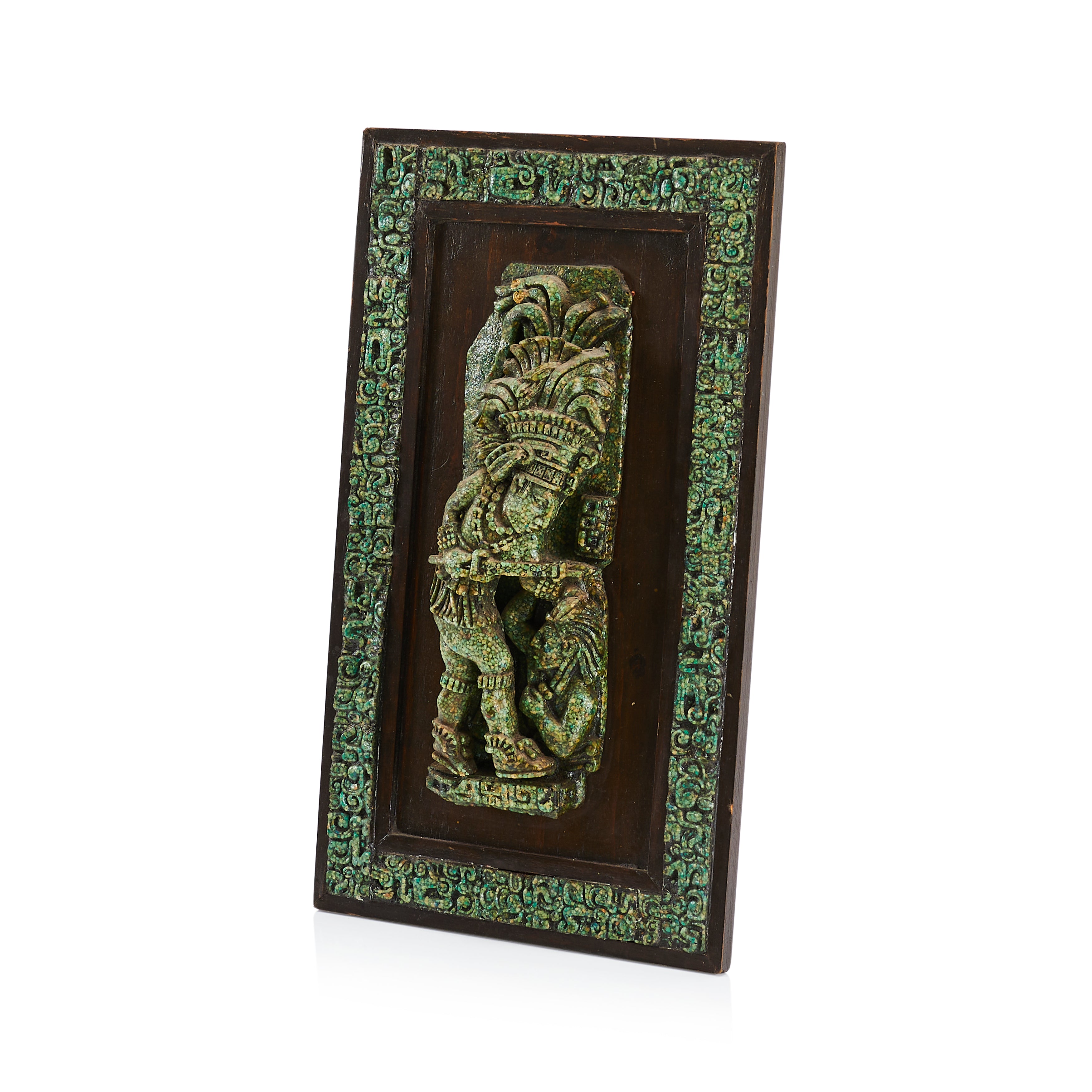 Green Jade Maya Aztec Relief Wall Art - Gil & Roy Props