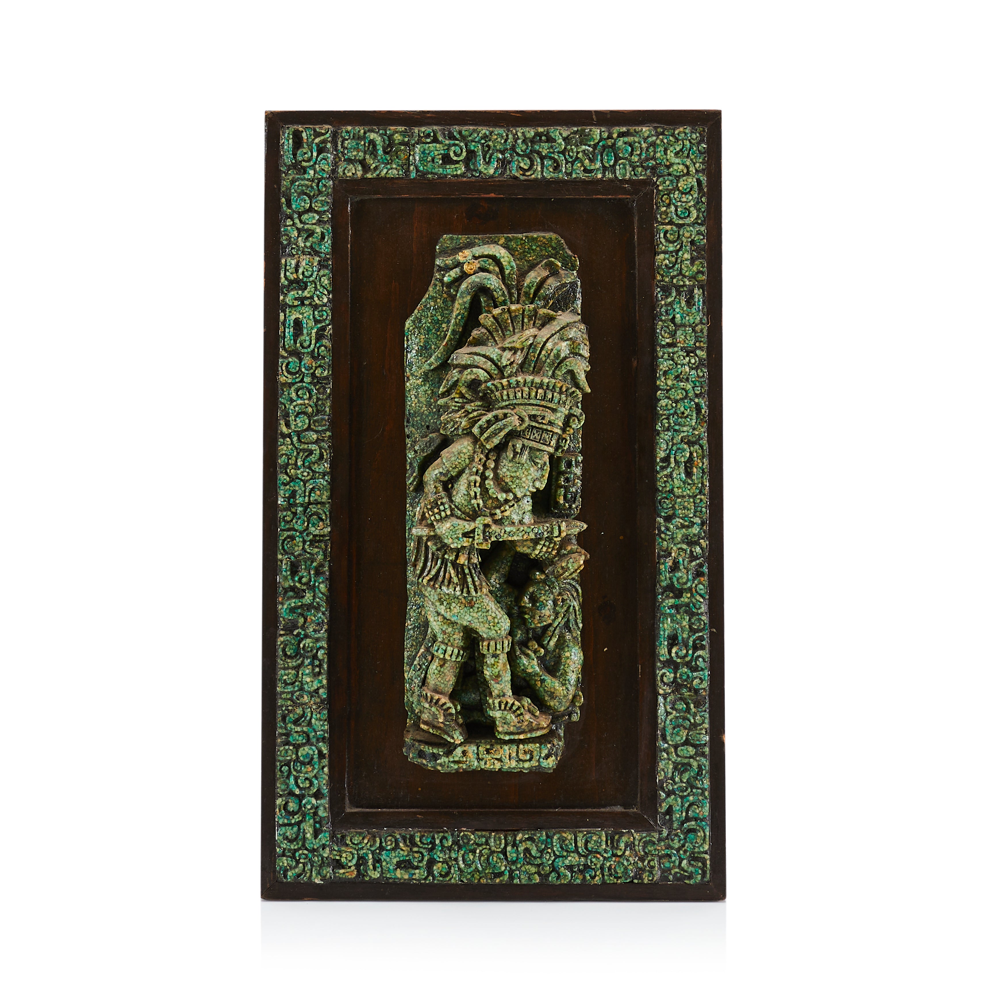 Green Jade Maya Aztec Relief Wall Art - Gil & Roy Props