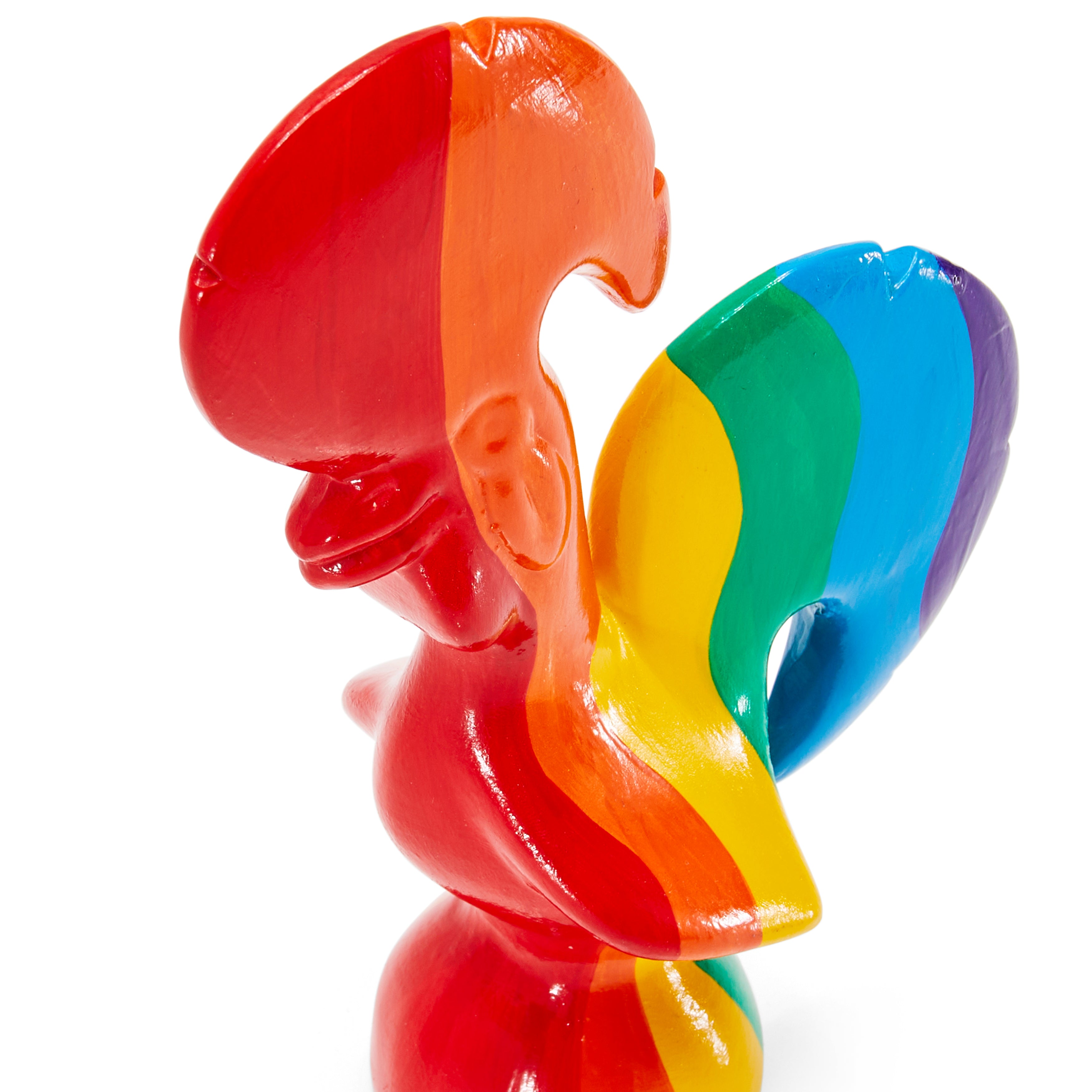 Small Rainbow Rooster Sculpture - Gil & Roy Props