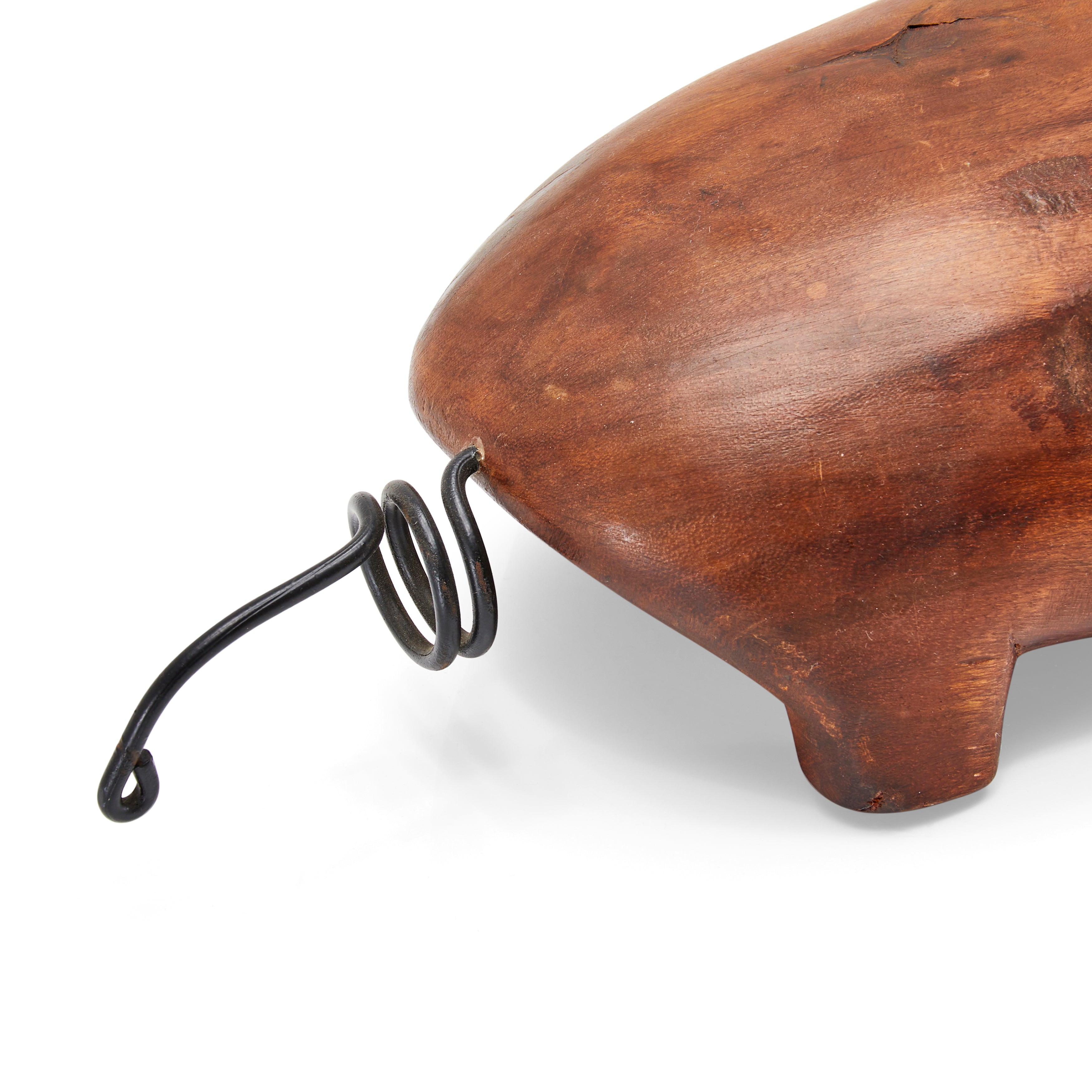 Carved Wooden Folk Art Pig - Gil & Roy Props
