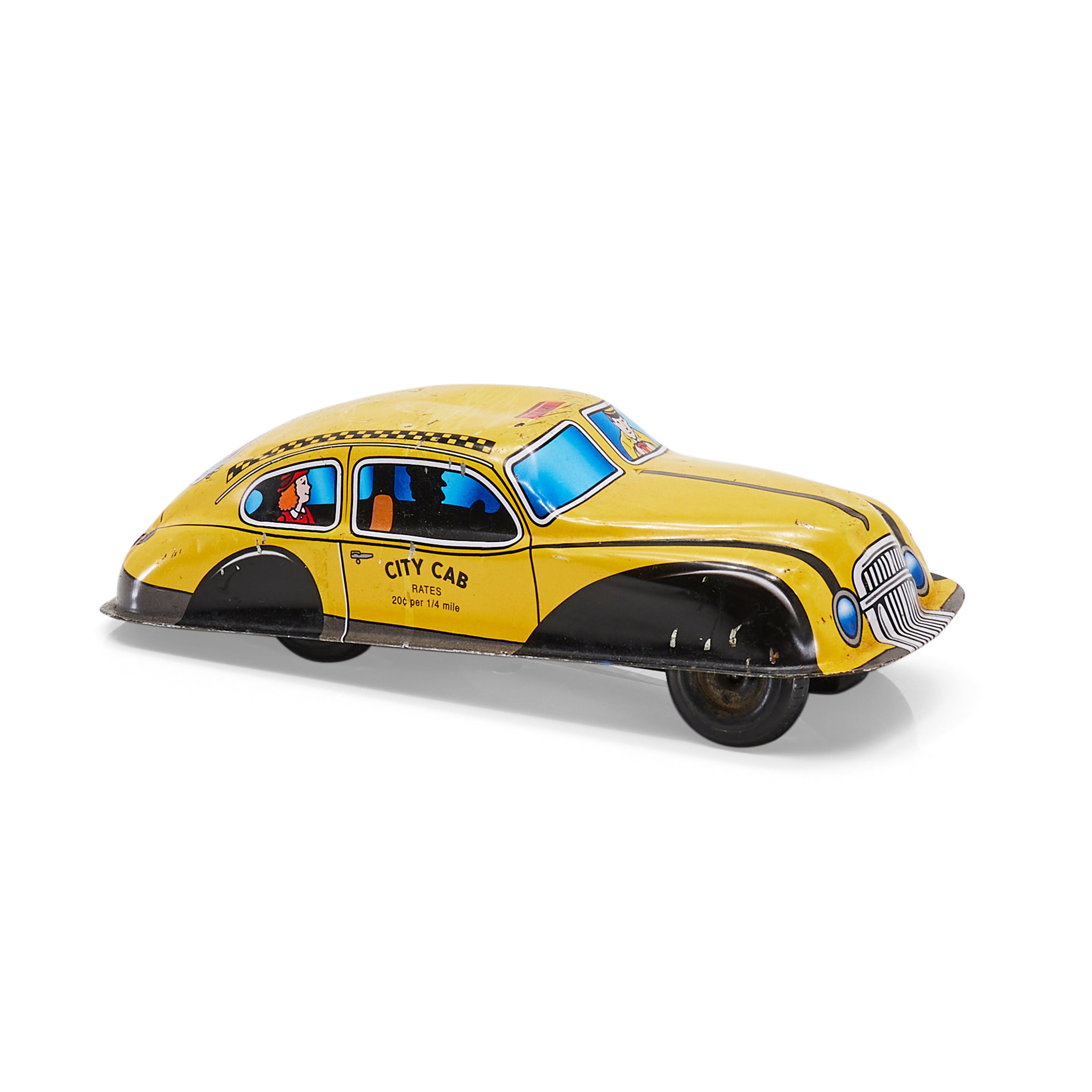 Yellow Taxi Cab Toy (A+D) - Gil & Roy Props