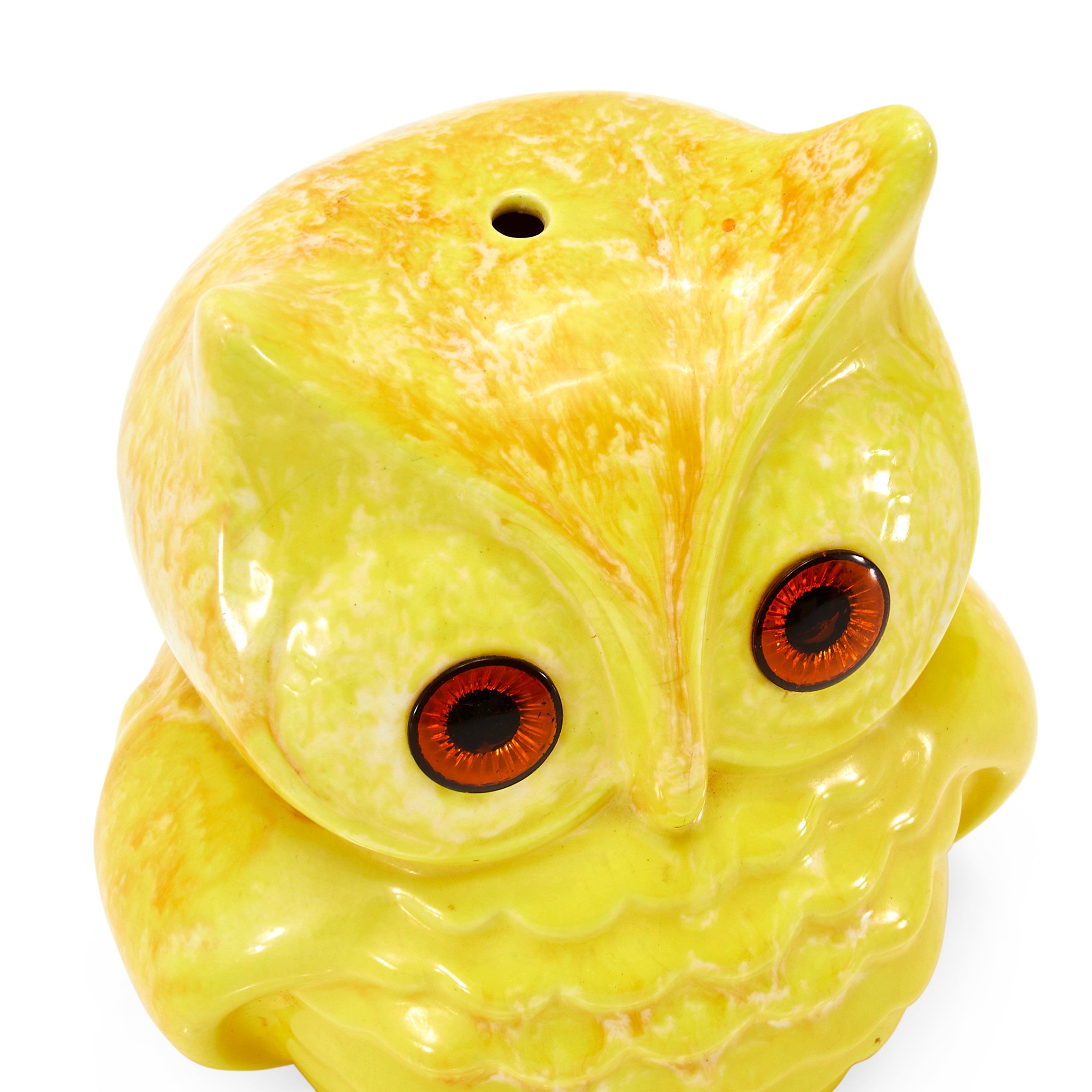 Small Yellow Ceramic Owl Statue - Gil & Roy Props