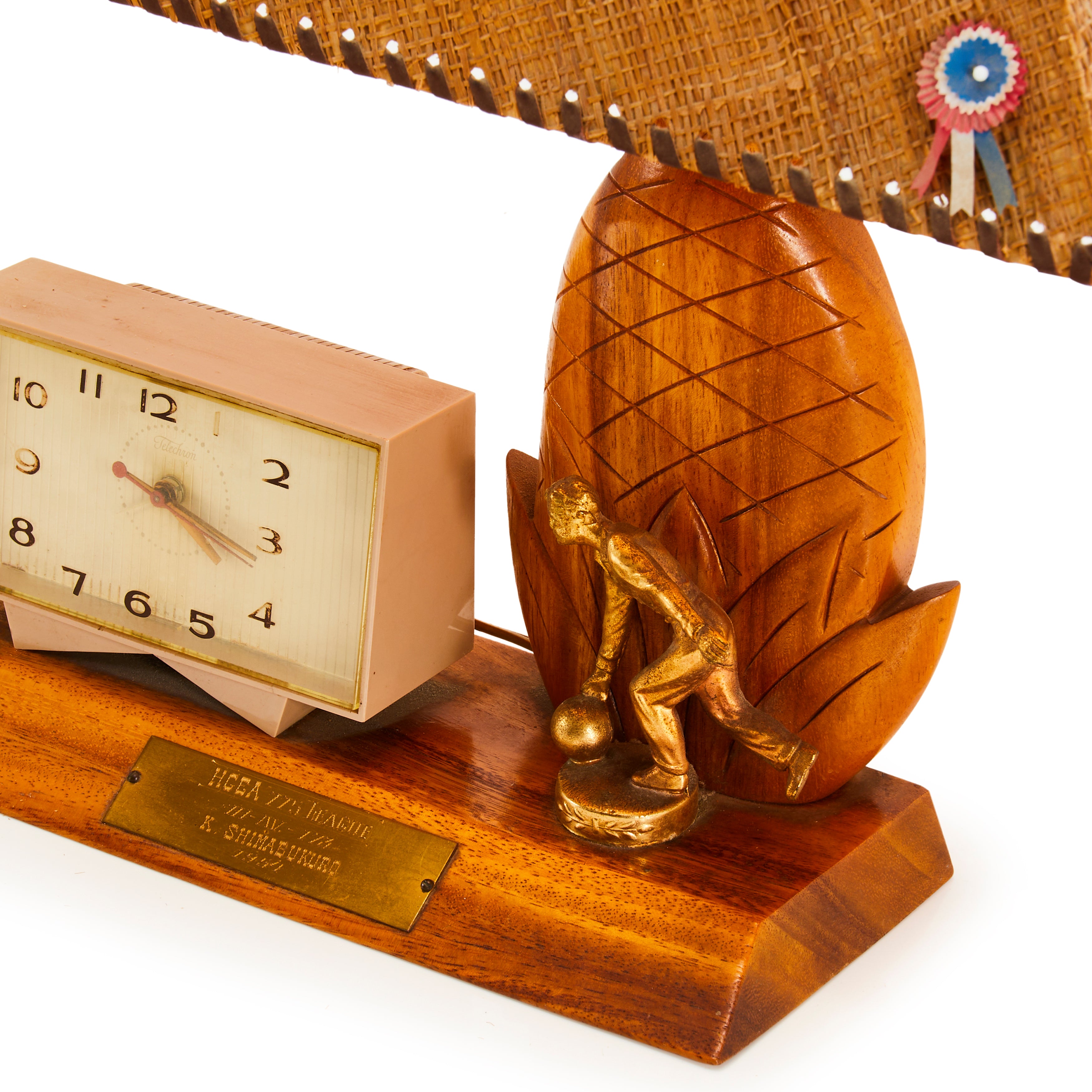 Wooden Bowling Trophy Clock Lamp - Gil & Roy Props