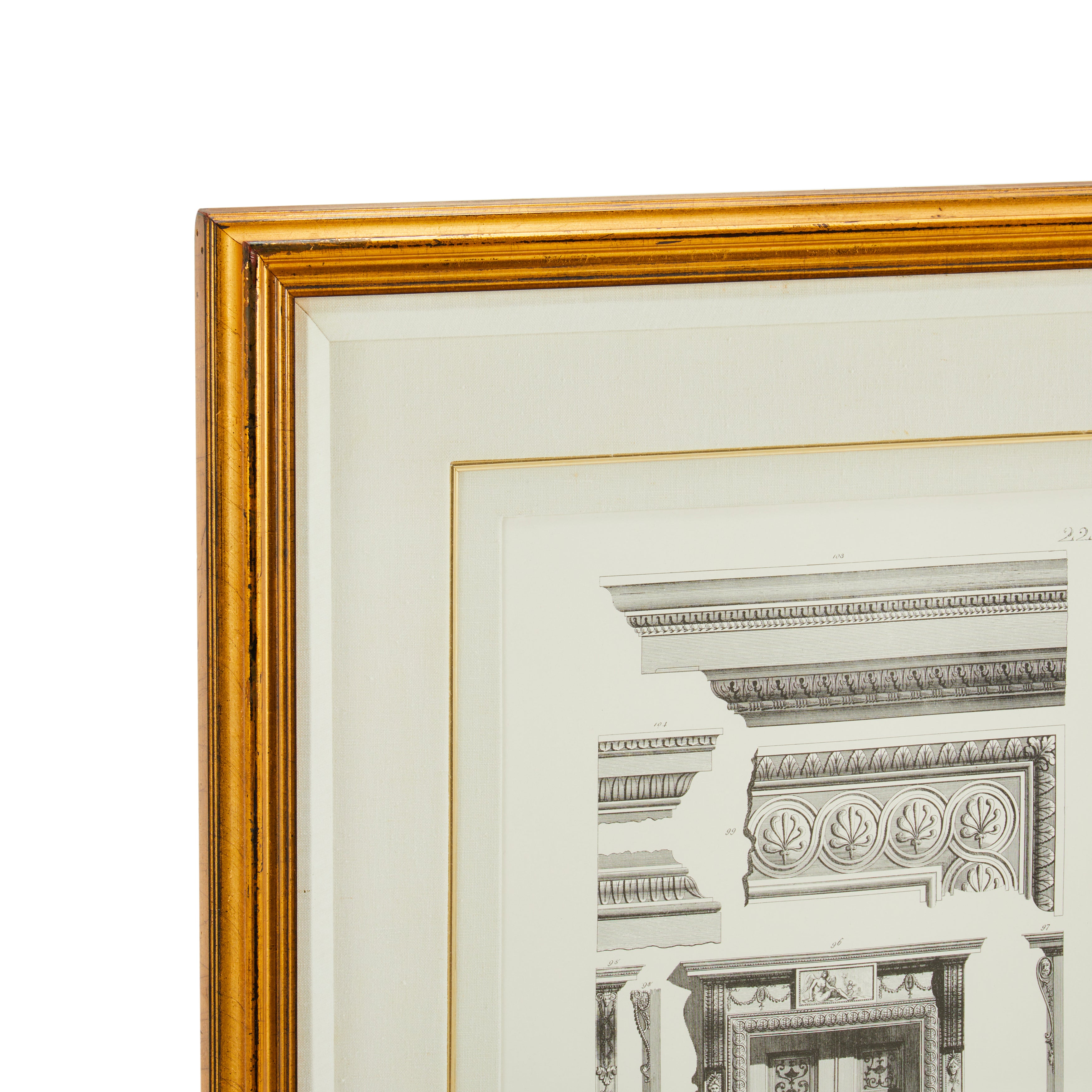 00.03 (A+D) Vintage Framed Illustration of Door Frame Designs - Gil ...