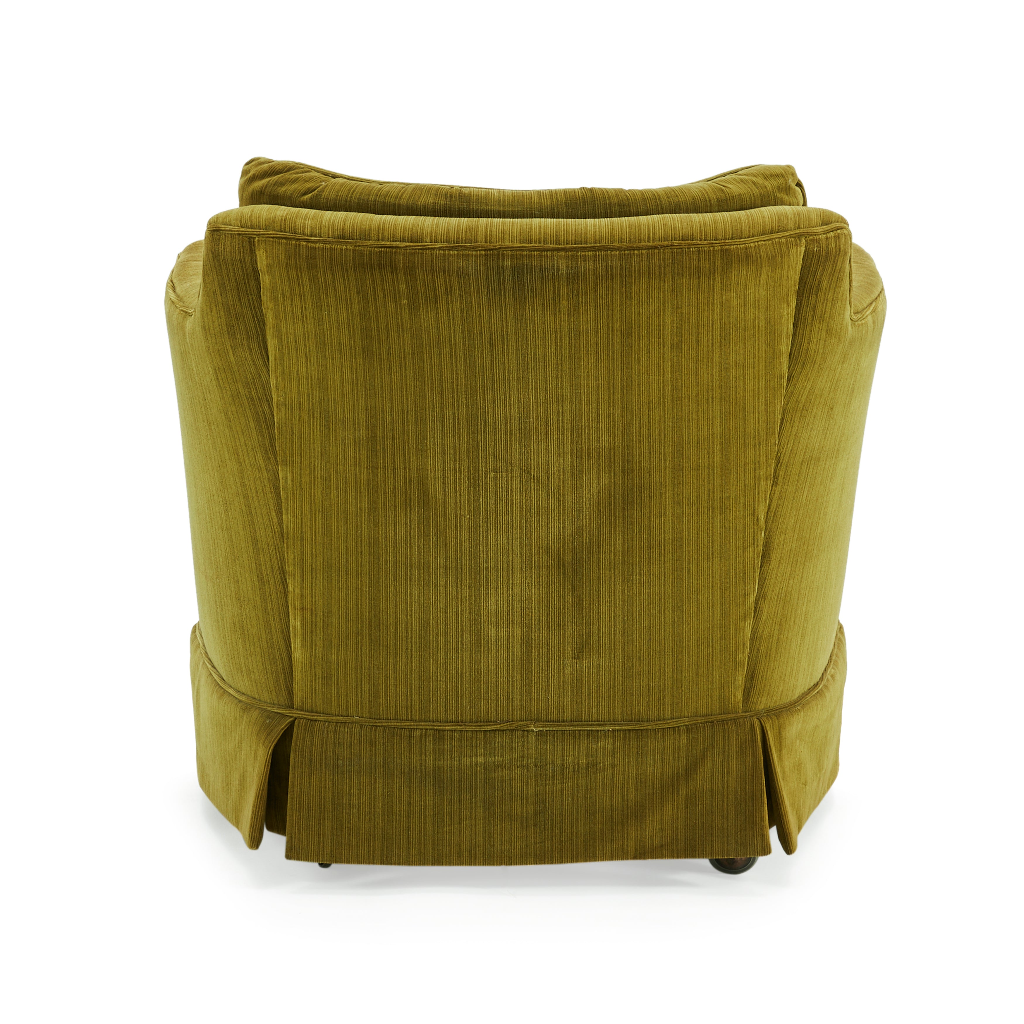 Green Upholstered Tufted Arm Chair - Gil & Roy Props