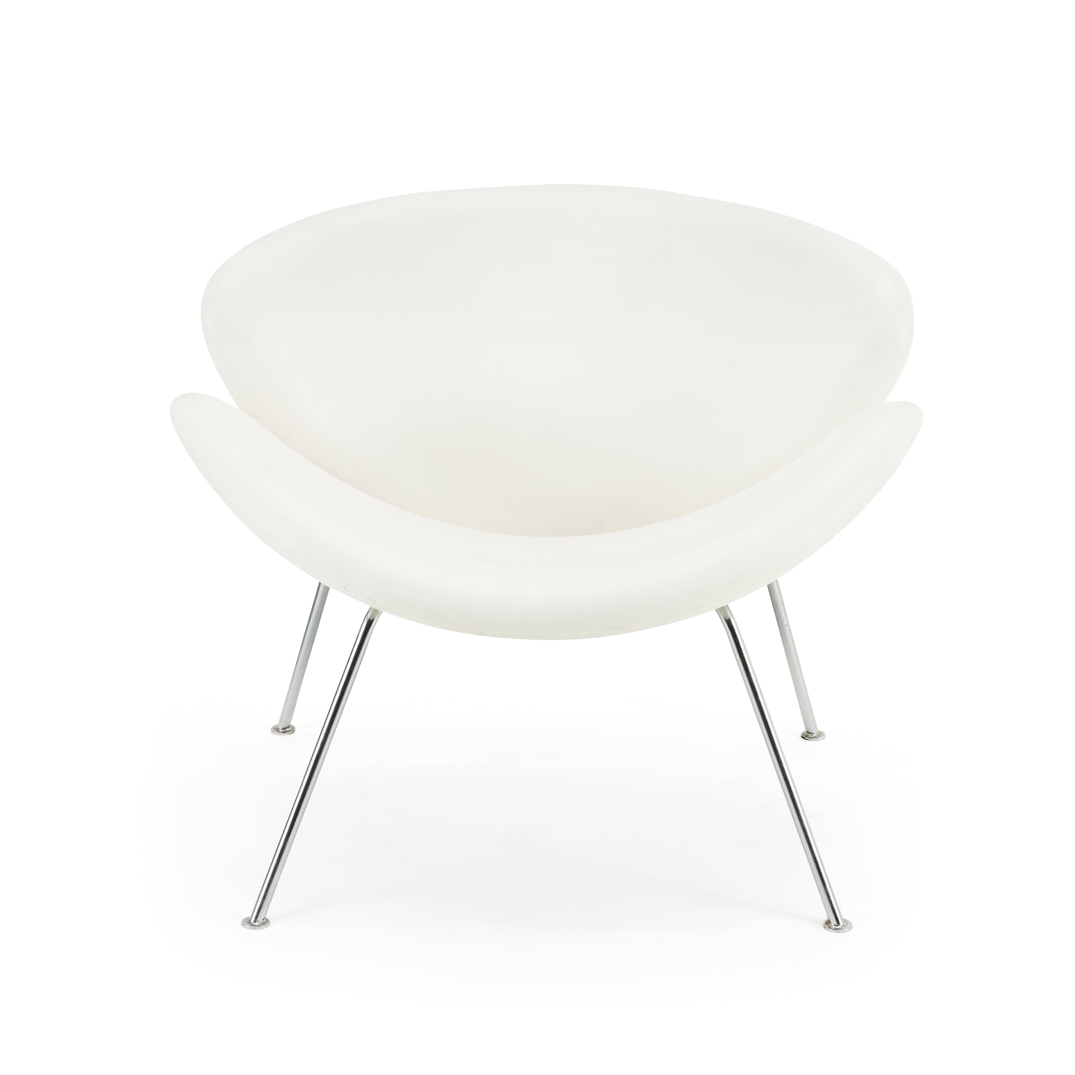 White Paulin Oval Slice Chair - Gil & Roy Props