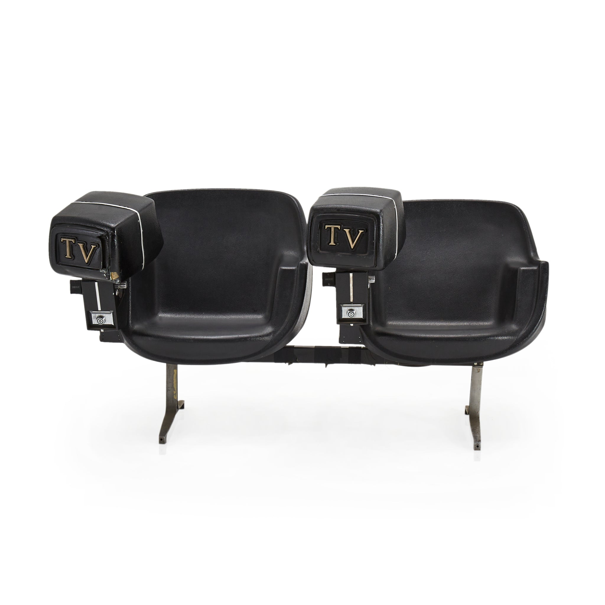 Vintage Coin Operated TV Double Bench - Gil & Roy Props