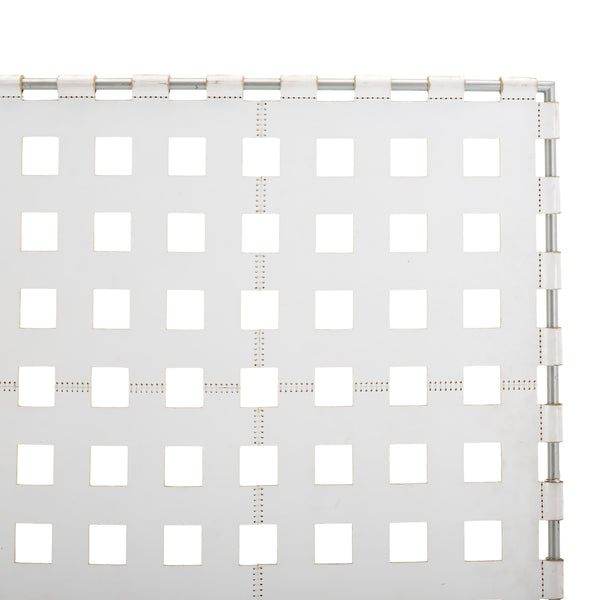 White Leather Strap Divider - Gil & Roy Props