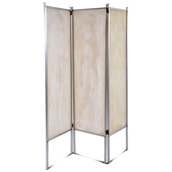 Aluminum Frame Cream Panel Folding Screen - Gil & Roy Props