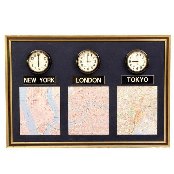 World Time Zones Wall Clocks & Maps - Gil & Roy Props