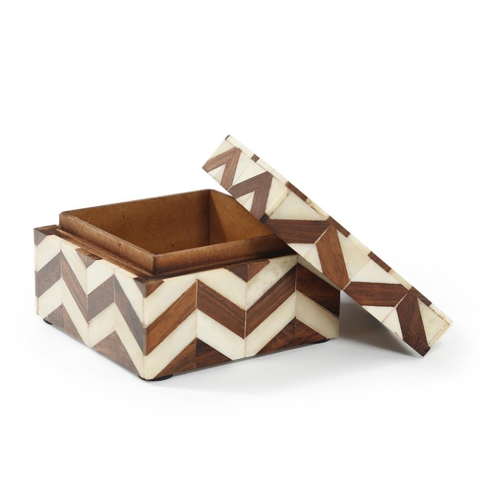 Wood Dark Chevron Box (A+D) - Gil & Roy Props