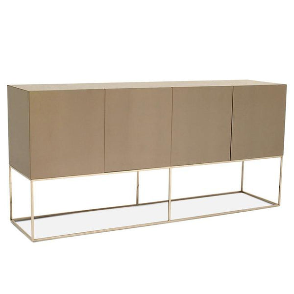 Milo Baughman Silver Steel Console - Gil & Roy Props