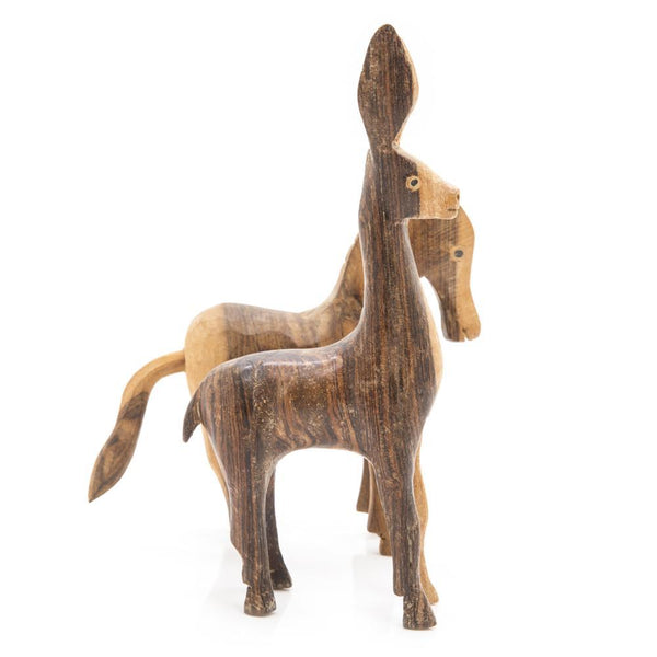Wood Dark Donkey Sculpture (A+D) - Gil & Roy Props