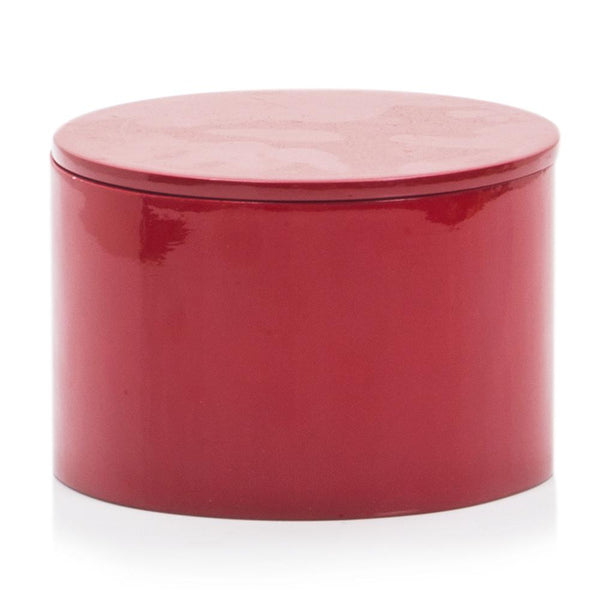 Red Lacquered Round Box (A+D) - Gil & Roy Props