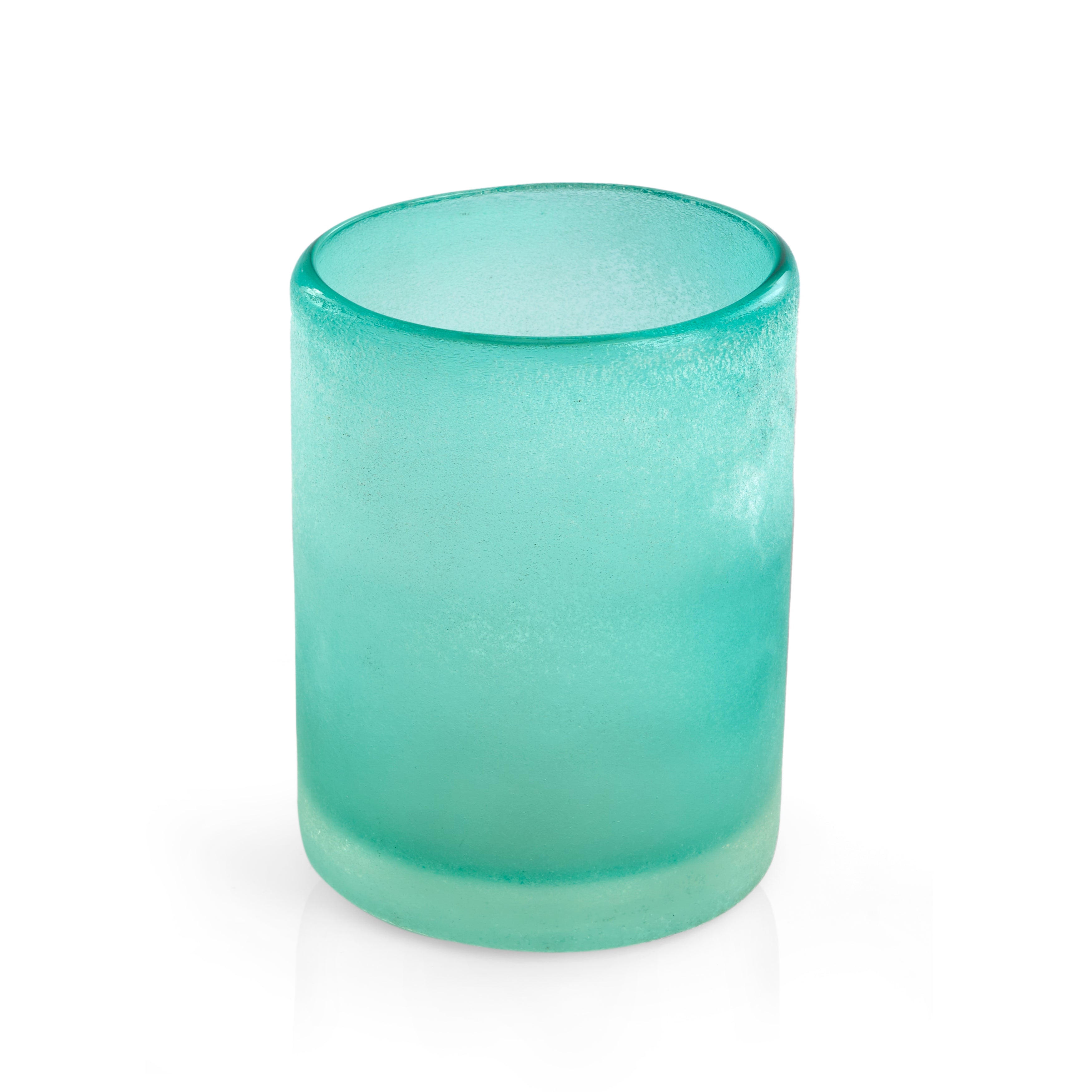 Blue Frosted Glass Vase - Gil & Roy Props
