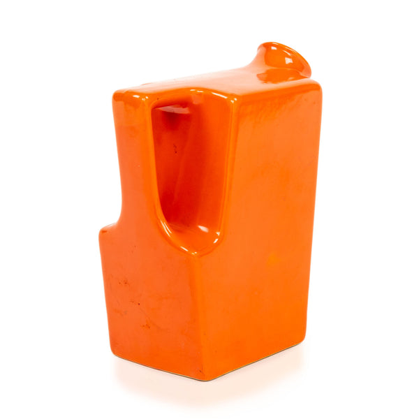 Rectangular Orange Ceramic Pitcher - Gil & Roy Props