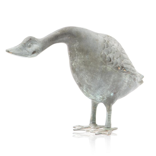 Grey Metal Goose Garden Sculpture - Gil & Roy Props