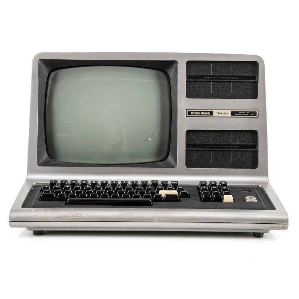 Silver Radio Shack Computer + Keyboard - Gil & Roy Props