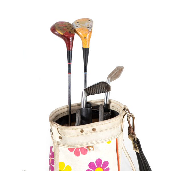 Floral Golf Bag with Clubs - Gil & Roy Props