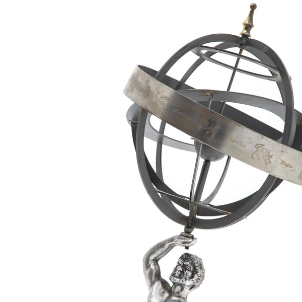 Silver Atlas/Armillary Statue - Gil & Roy Props