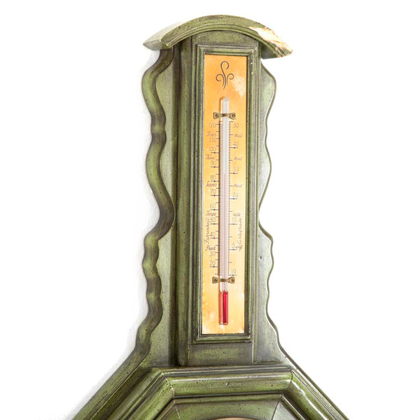 Vintage Green Hanging Barometer - Gil & Roy Props