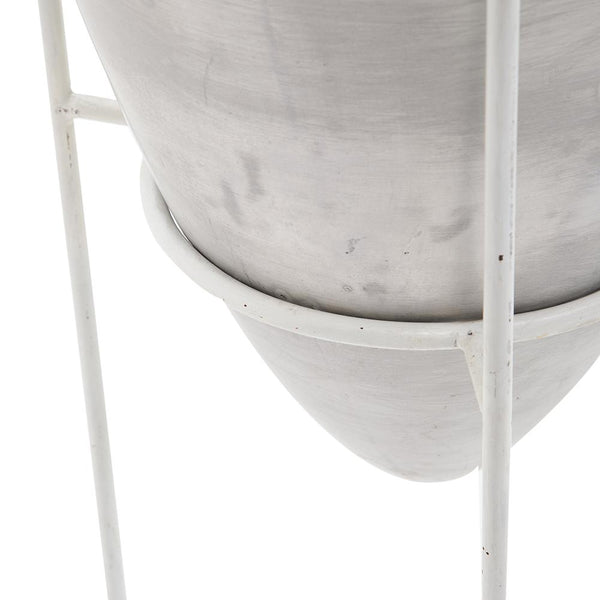 Silver Pot Standing Planter - Gil & Roy Props