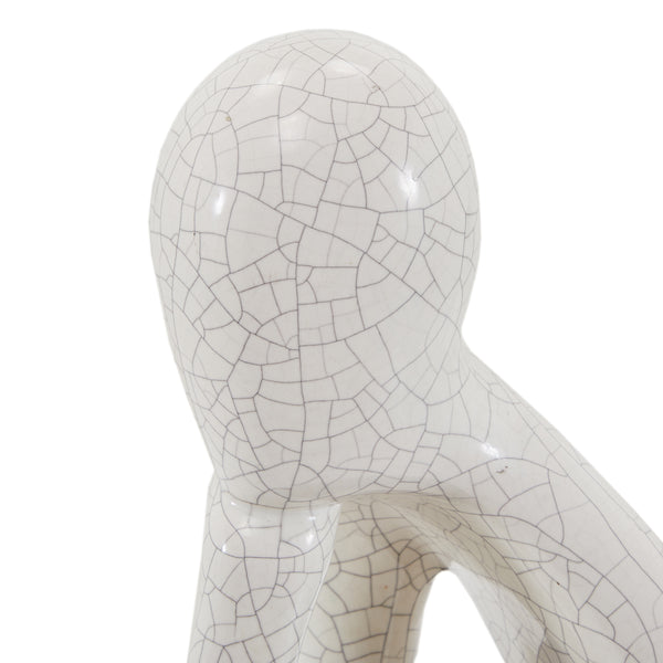 White Abstract Thinking Figure Sculpture - Gil & Roy Props