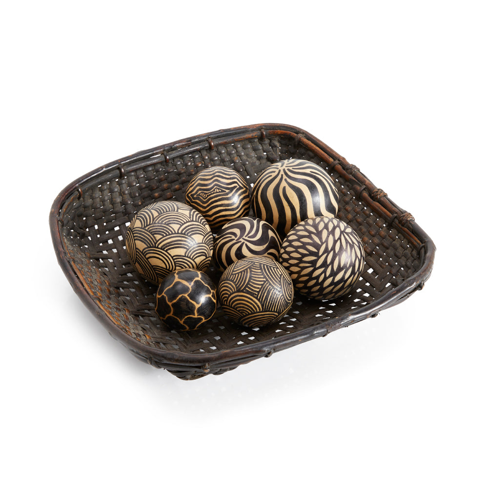 Wood Decorative Pattern Spheres (A+D) - Gil & Roy Props