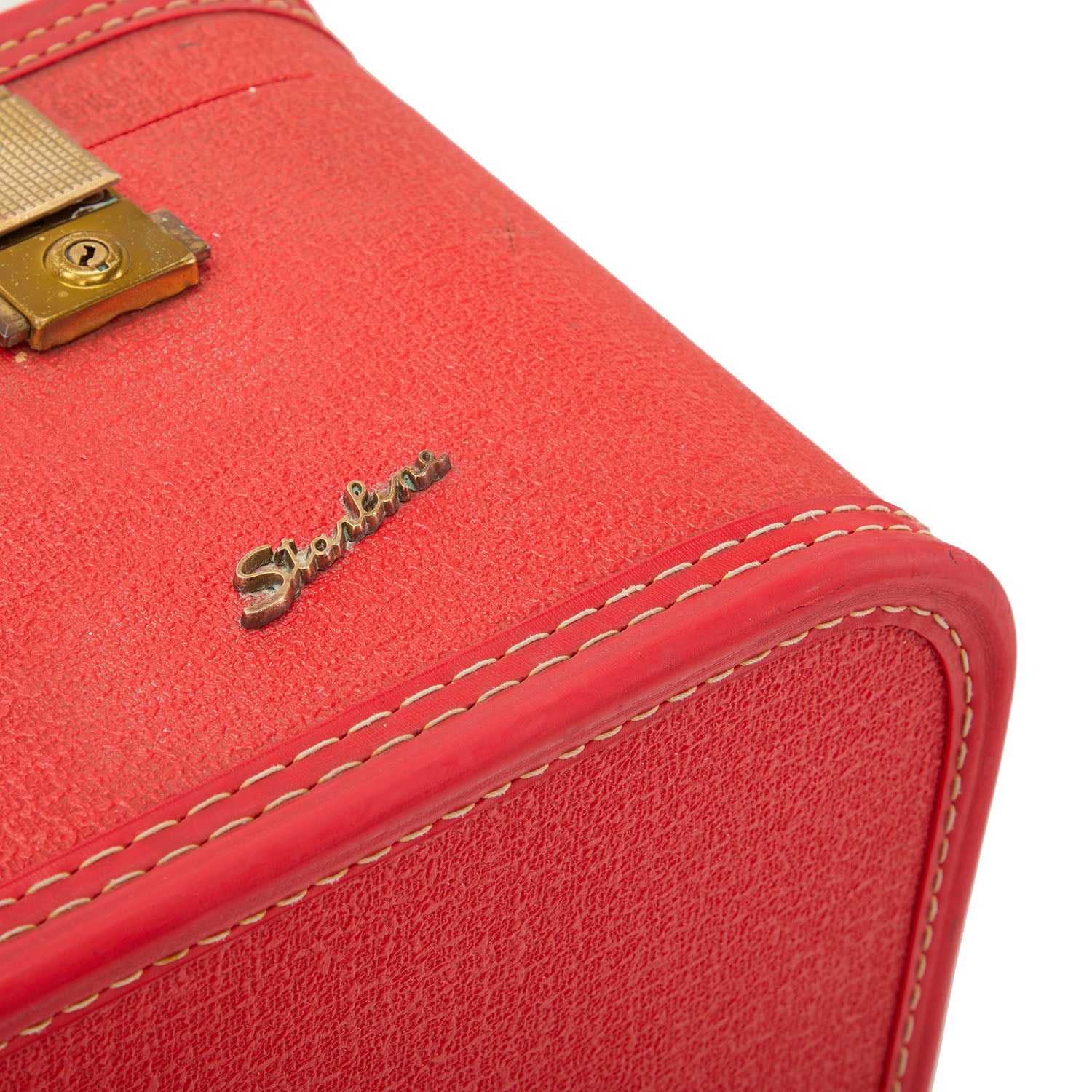 Set of 3 Mid Century Red Starline Suitcases - Gil & Roy Props