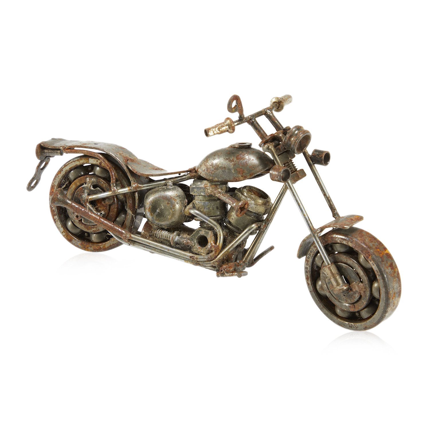 Metal Miniature Assemblage Tin Motorcycle - Cruiser - Gil & Roy Props