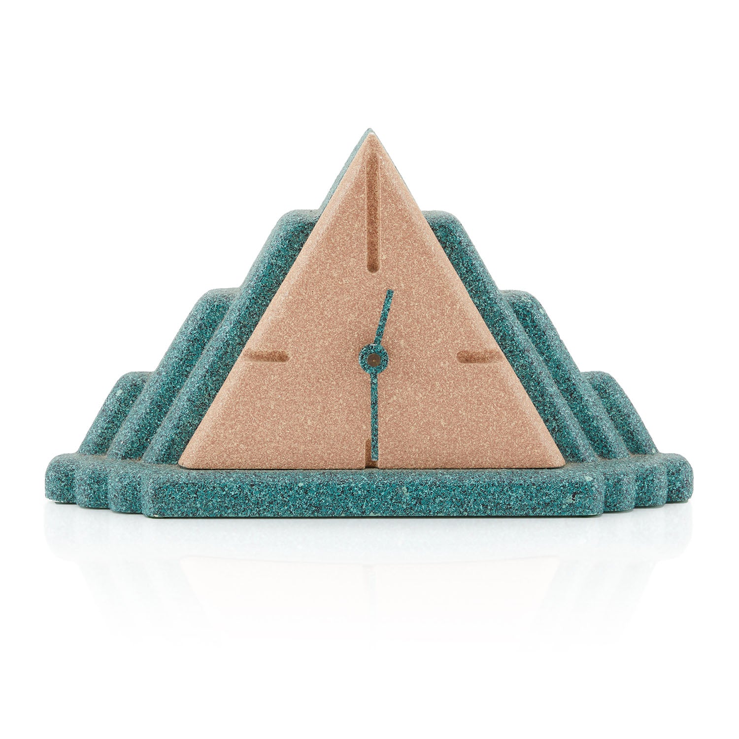 Green & Tan Memphis Triangle Clock - Gil & Roy Props