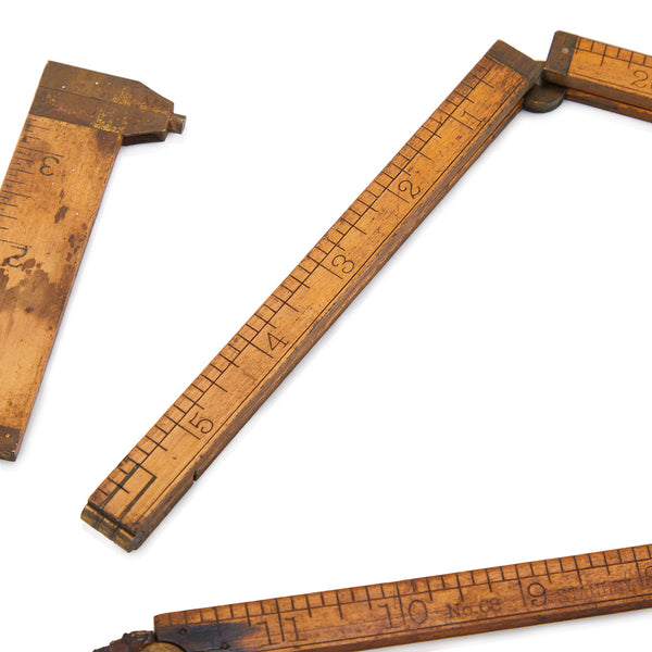 Wood Rustic Ruler Collection (A+D) - Gil & Roy Props